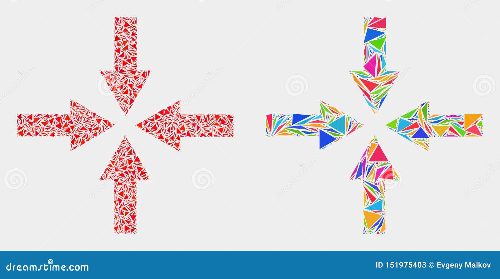 Vector Collapse Arrows Mosaic Icon of Triangle Elements Stock Vector ...
