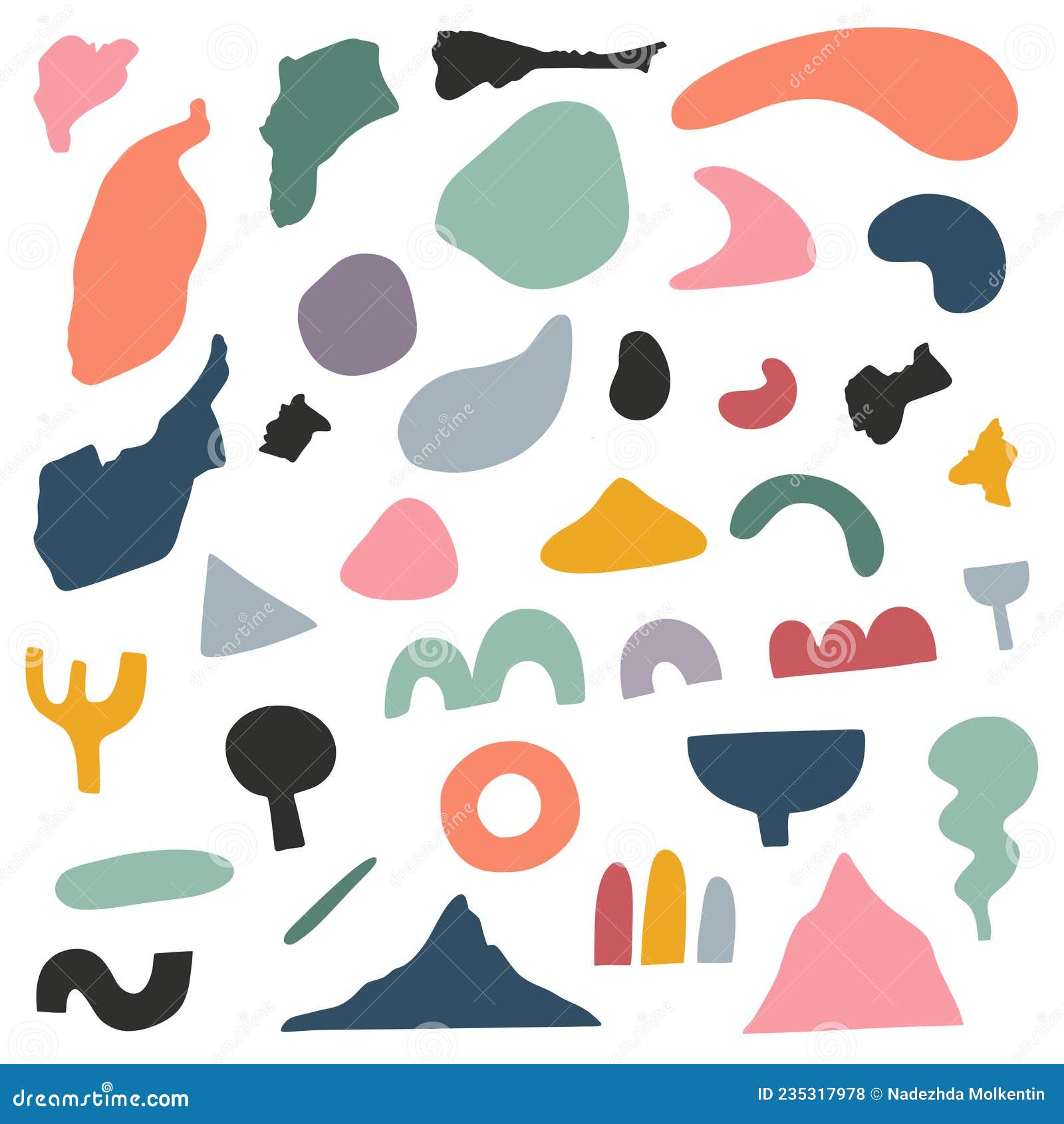 Vector Collection of Abstract Forms for Modern Design. Stock Vector ...