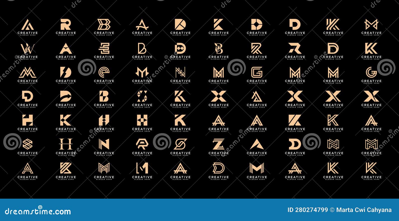 Vector Collection of Abstract Initial a To Z, Monogram Logo Design ...