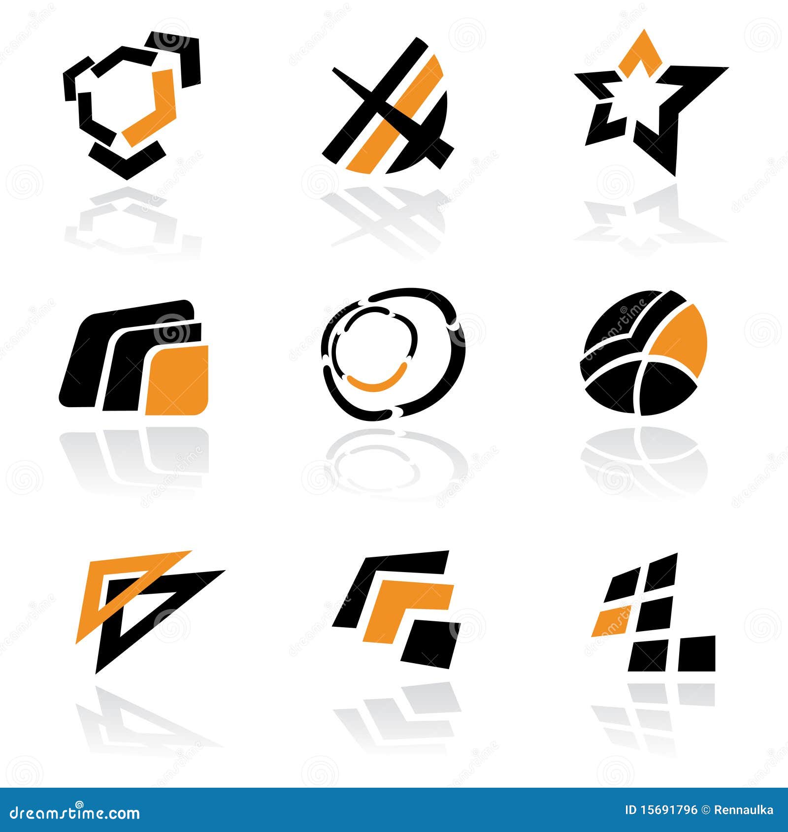 Vector Collection of Abstract Symbols Stock Vector - Illustration of ...