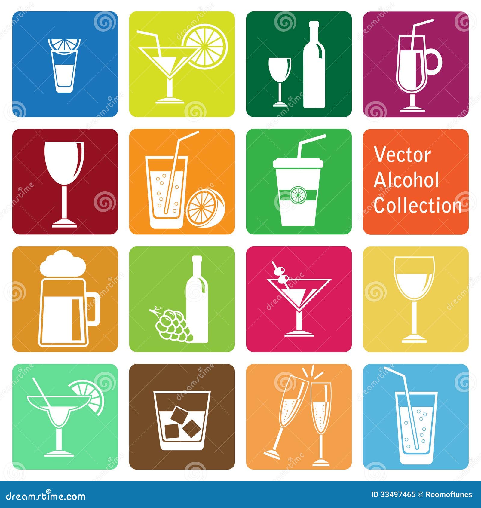 Vector Collection: Alcohol Icons Stock Vector - Illustration of alcohol ...