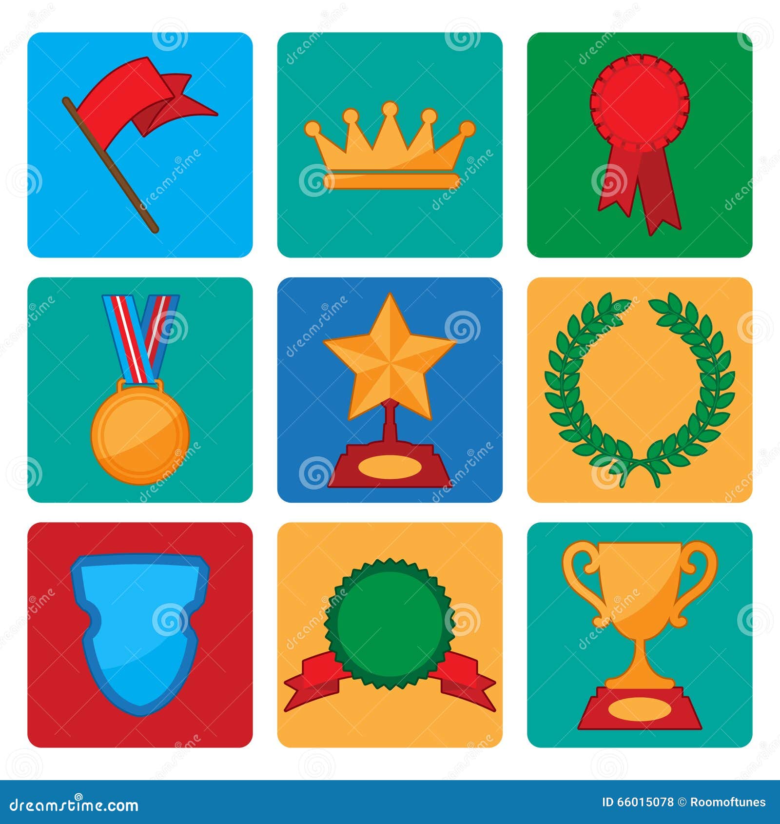 Vector Collection of Award and Trophy Symbols Stock Vector ...