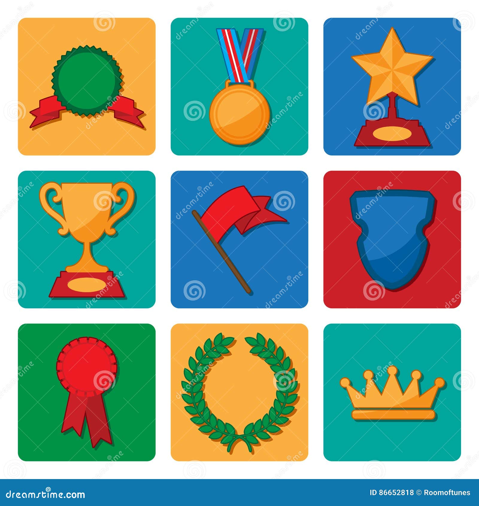 Vector Collection of Award and Trophy Symbols Stock Vector ...