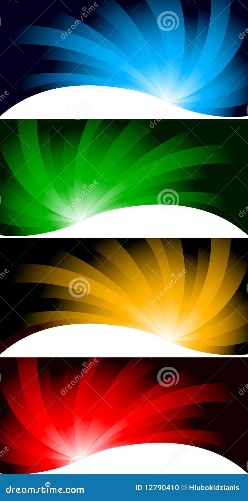 Vector Collection Bright Banners Stock Vector - Illustration of blue ...