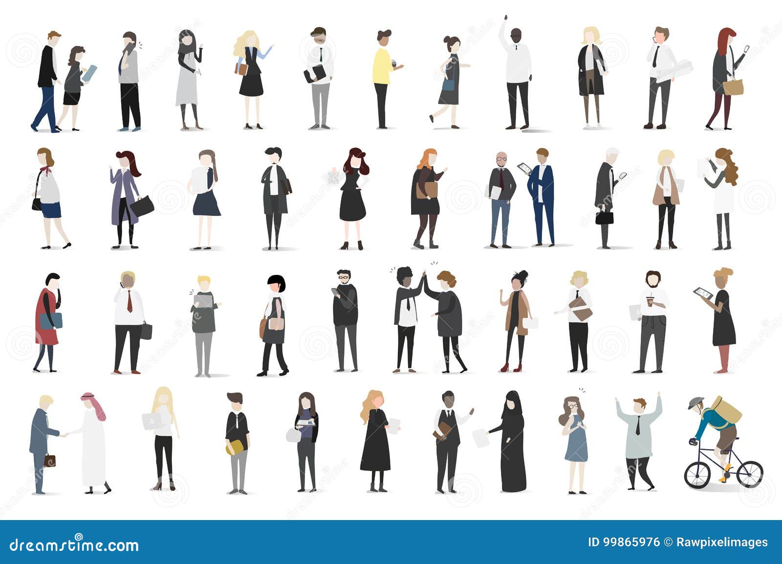 Vector Collection of Business People Stock Vector - Illustration of ...