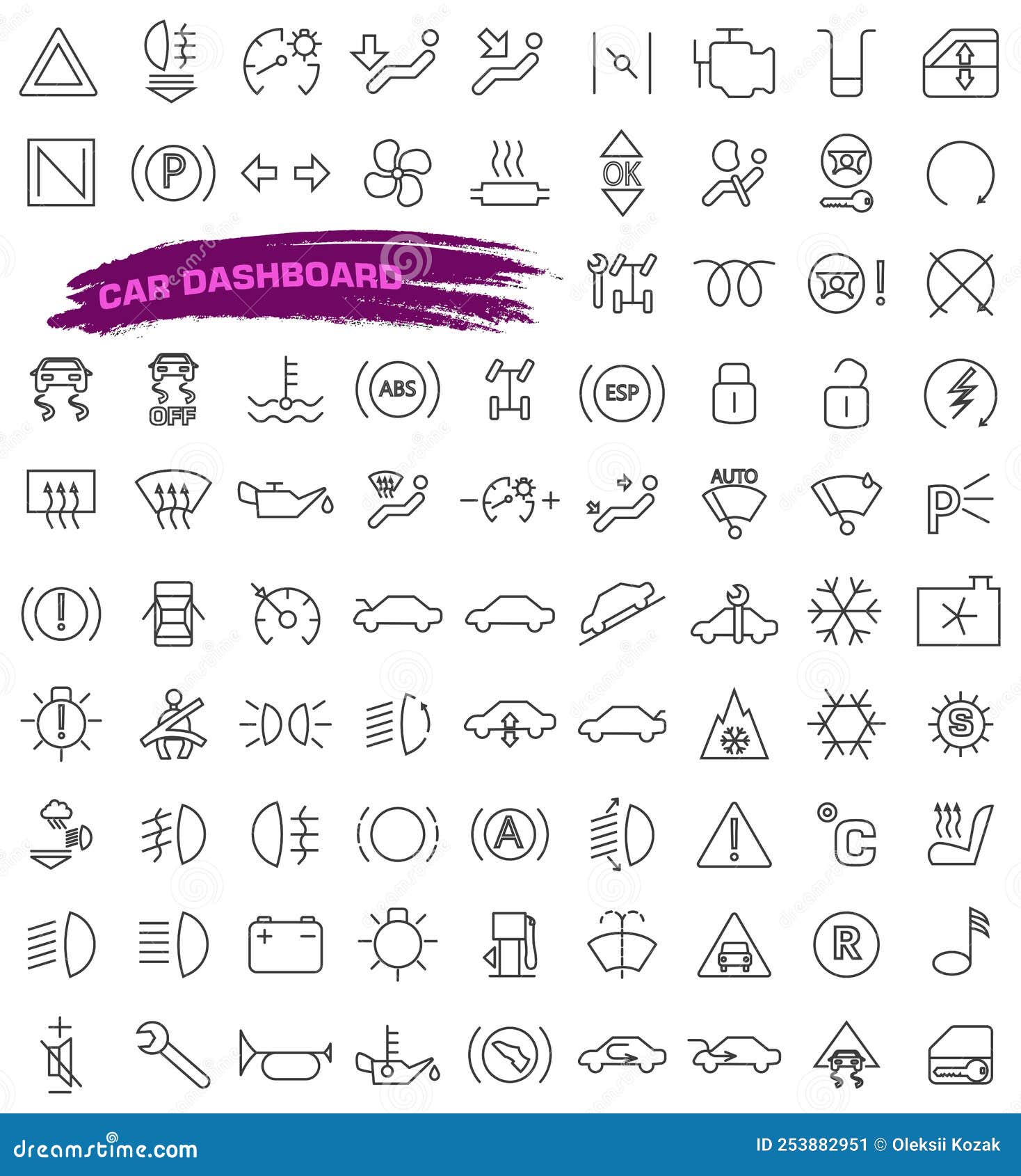 Car Dashboard Indicators Cartoon Vector | CartoonDealer.com #70995607 Car Dashboard Indicators Cartoon Vector | CartoonDealer.com #70995607