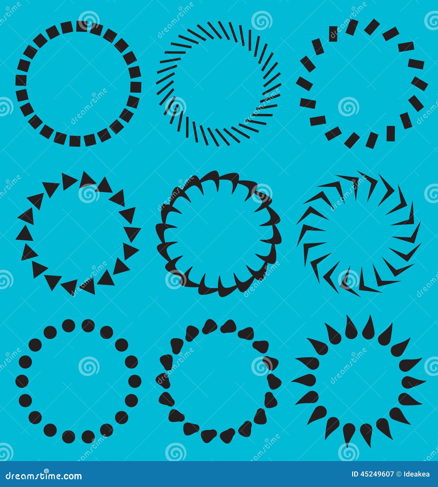 Vector Collection Circle Frames Stock Vector - Illustration of design ...