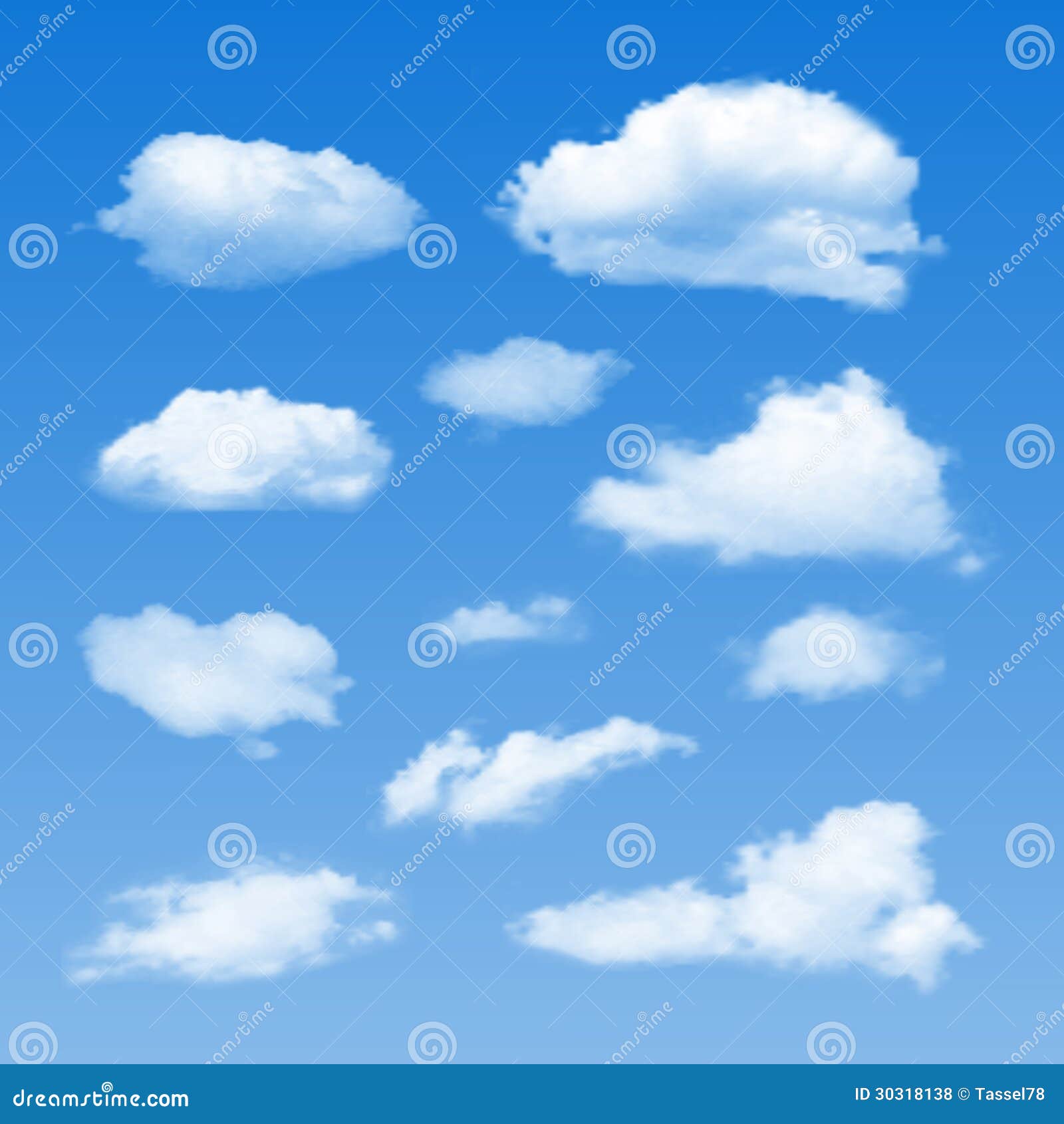 Vector Collection of Cloud Symbols Stock Vector - Illustration of ...