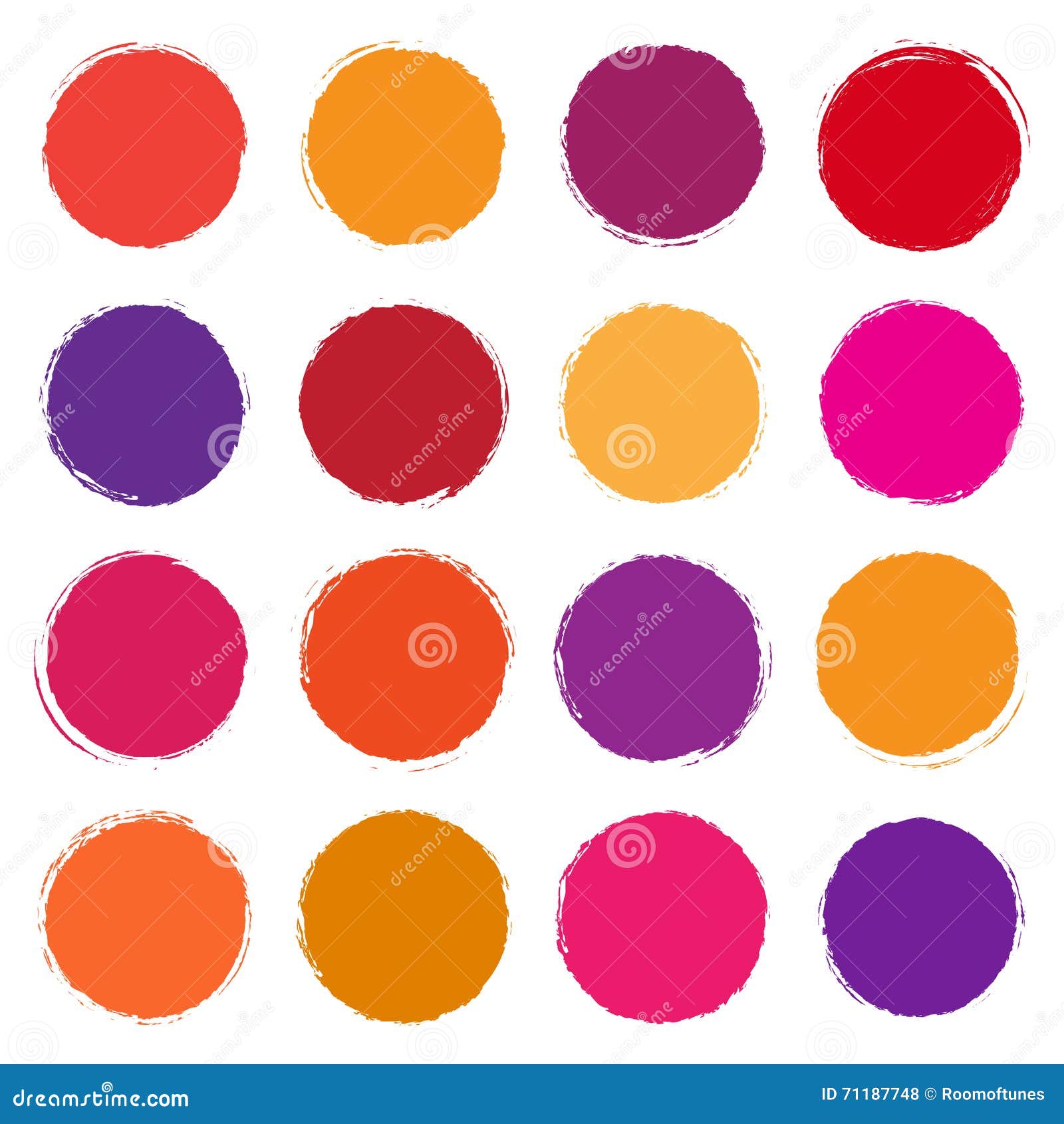 Vector Collection of Colored Spots Stock Vector - Illustration of ...
