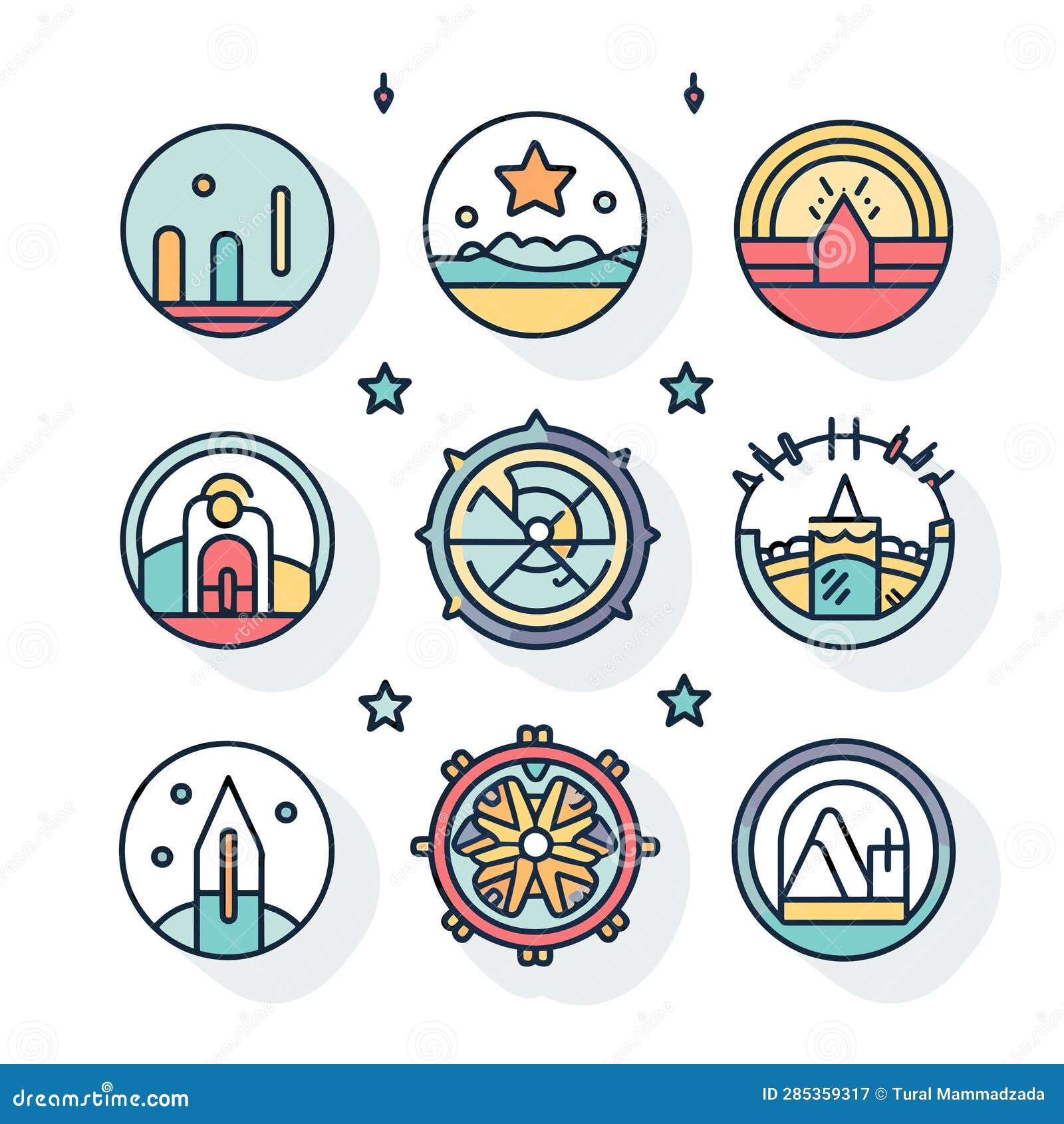 Vector of a Collection of Colorful Vector Icons Stock Vector ...