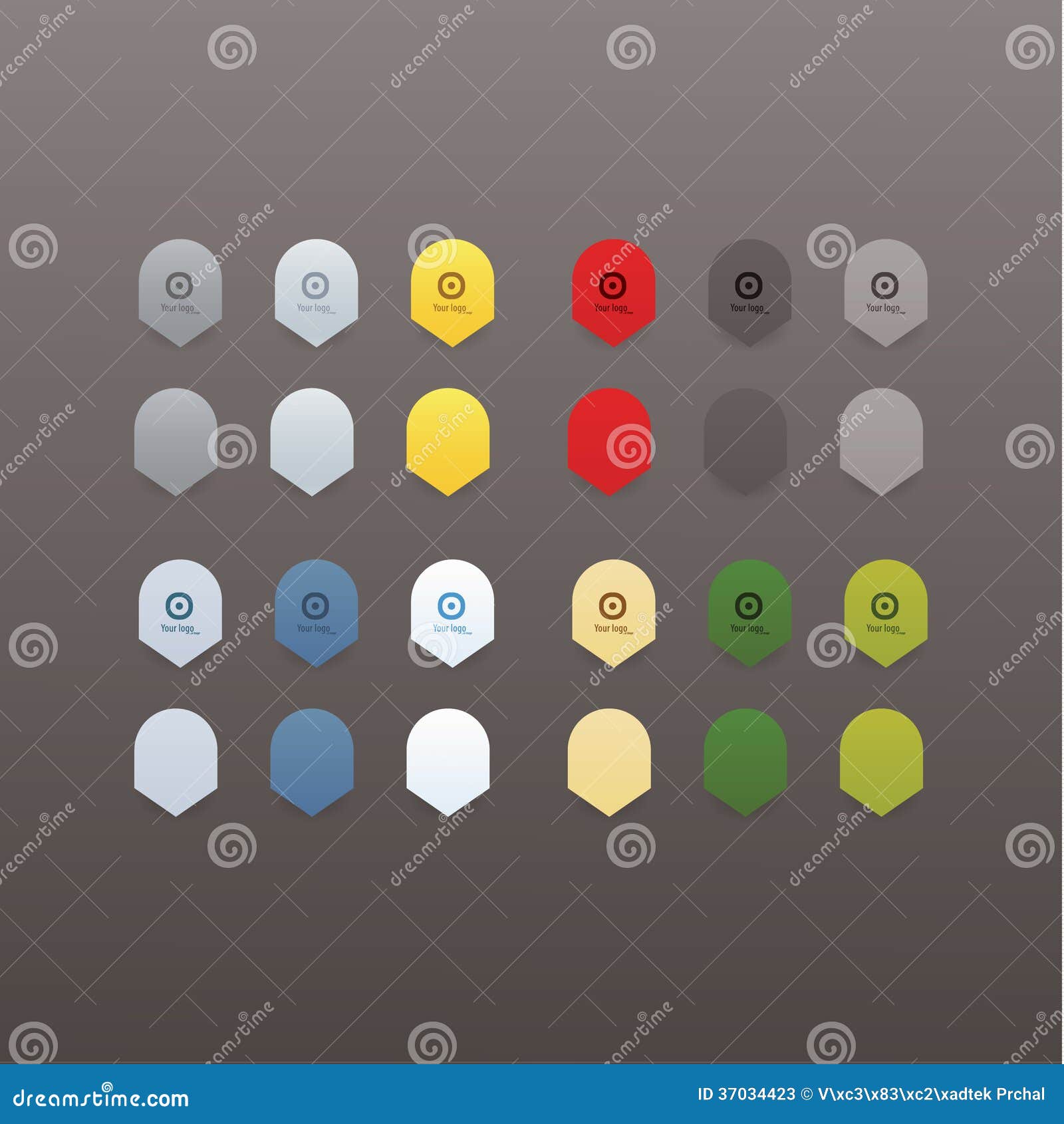 Vector Collection of Colorfully Pointers. Fresh Pointer in Nine Stock ...
