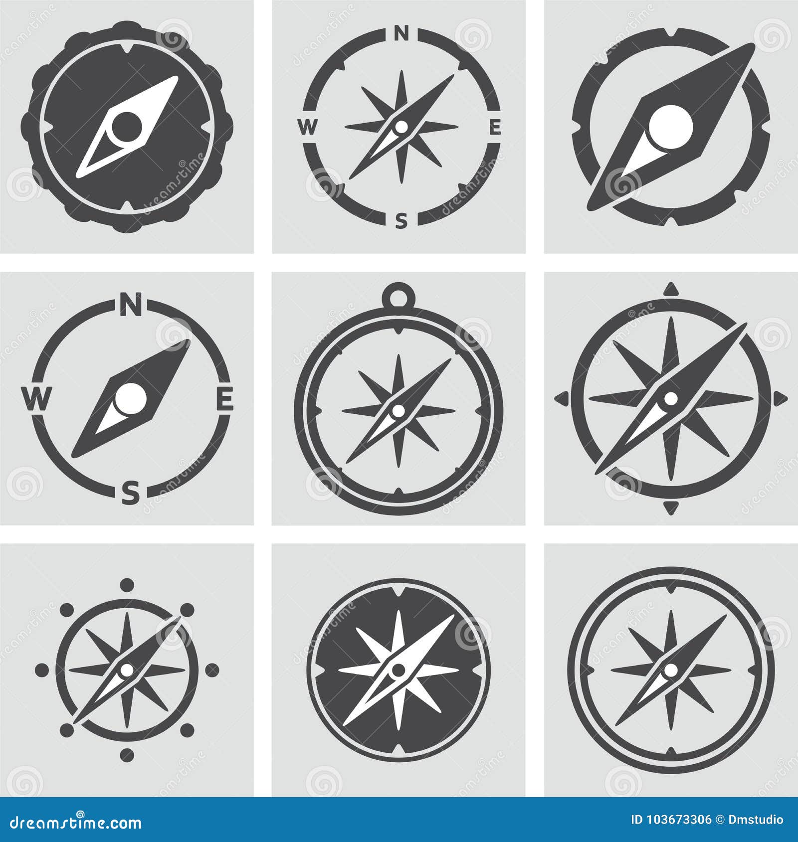 Compass And Map Icons Vector Illustration | CartoonDealer.com #11521422