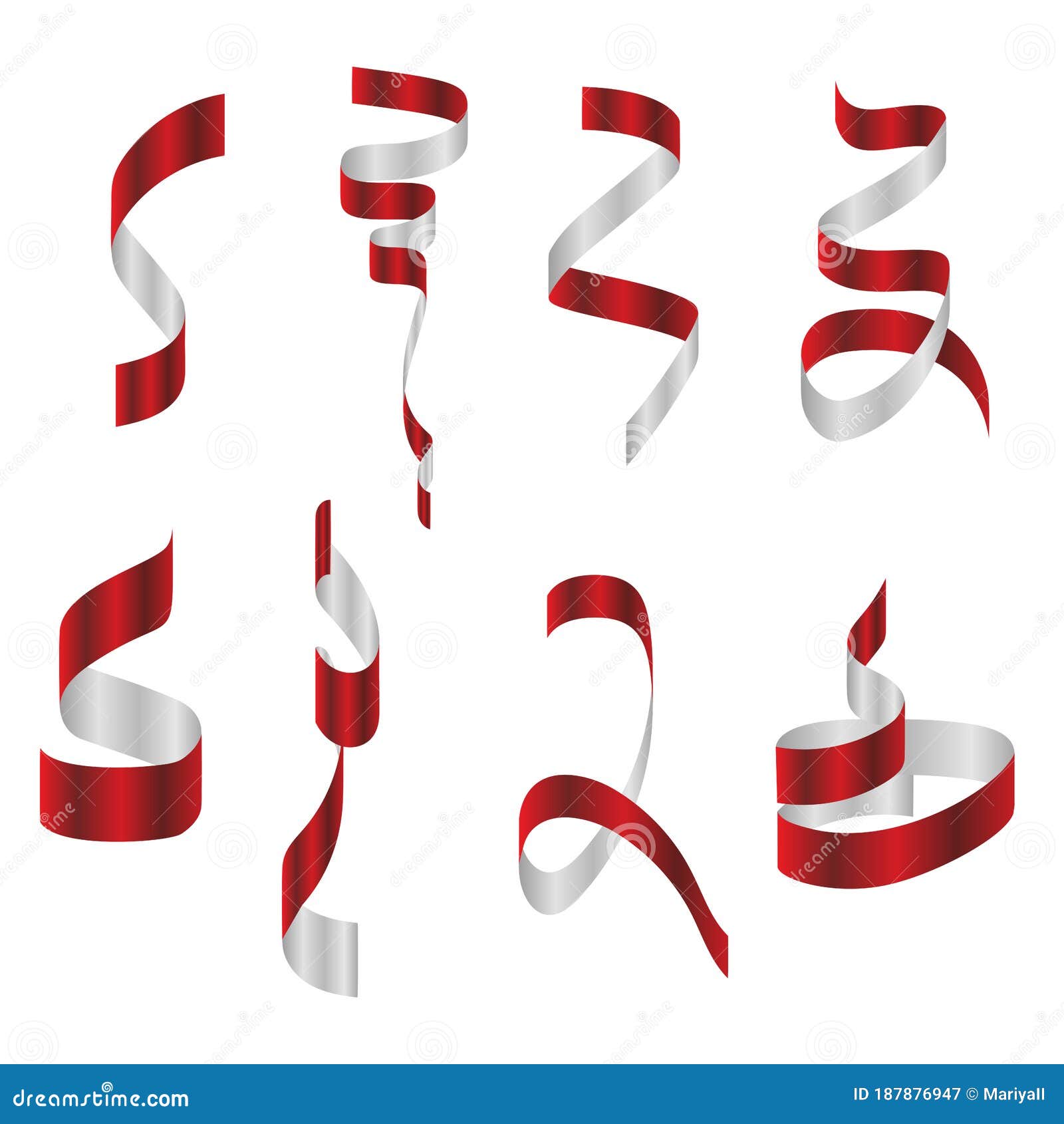 Confetti And Ribbons Curved Banner Celebrate Festive Holiday Party ...