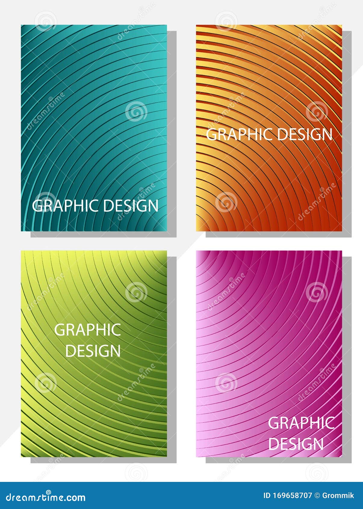 Vector Collection of Covers with a Simple Geometric Design for Books ...