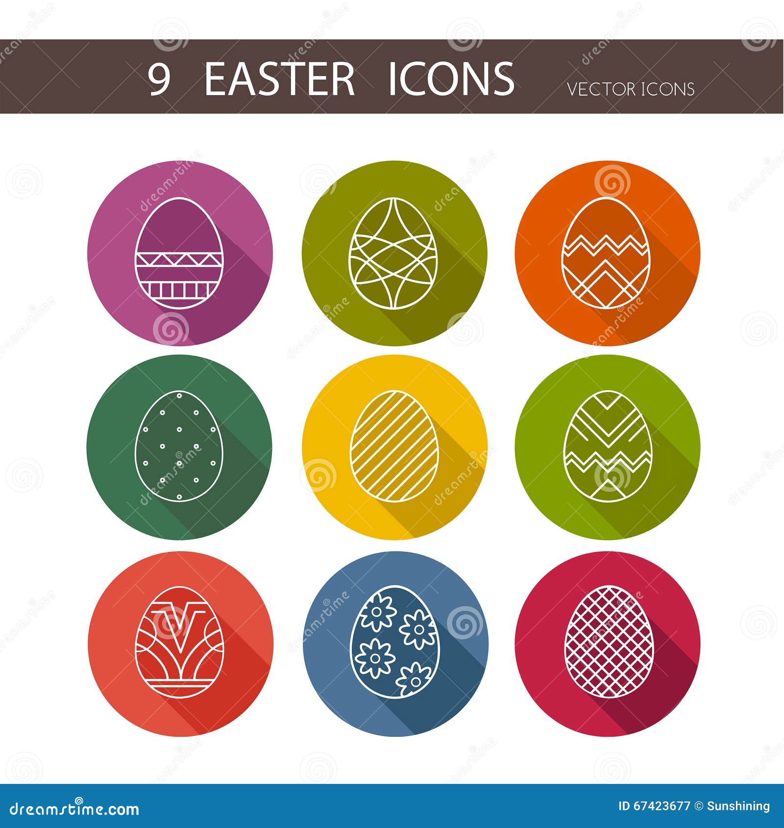 Vector Collection of Cute Easter Icons for Your Card or Invitation ...