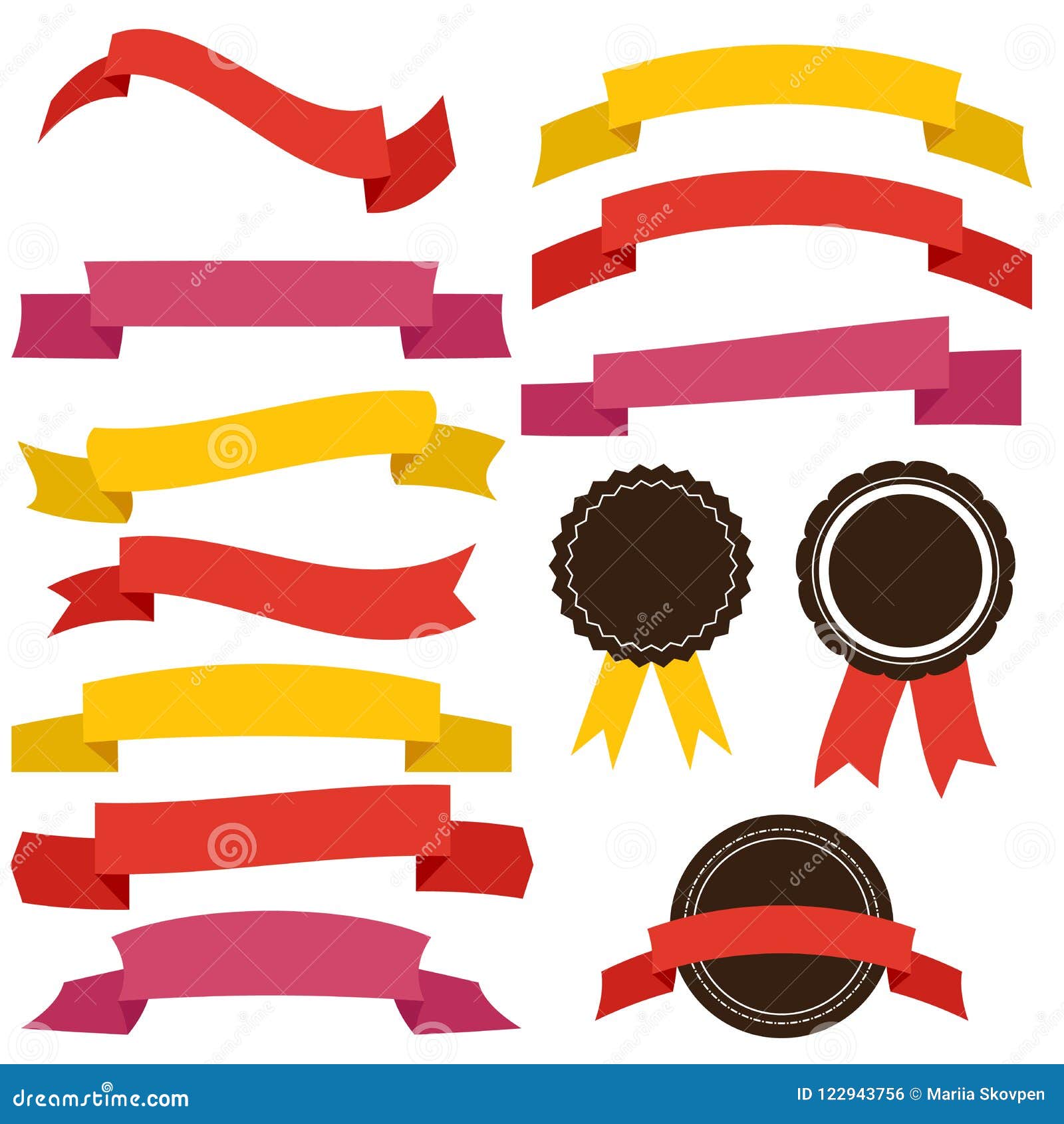 Vector Collection of Decorative Design Elements - Ribbons, Labels ...