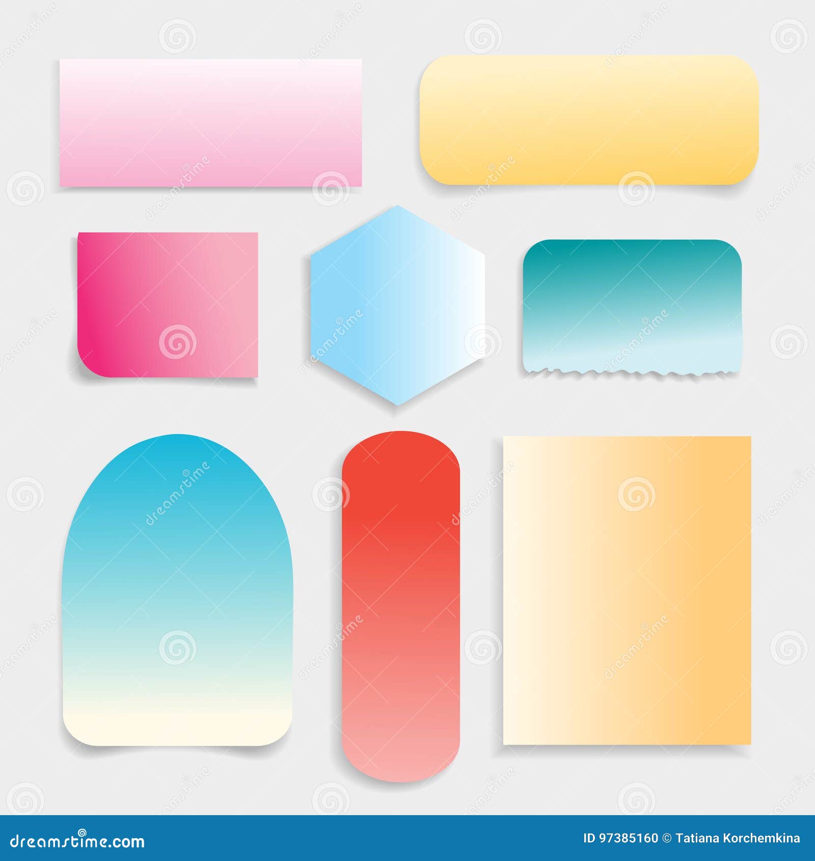 Vector Collection of Different Colored Paper Stock Vector ...