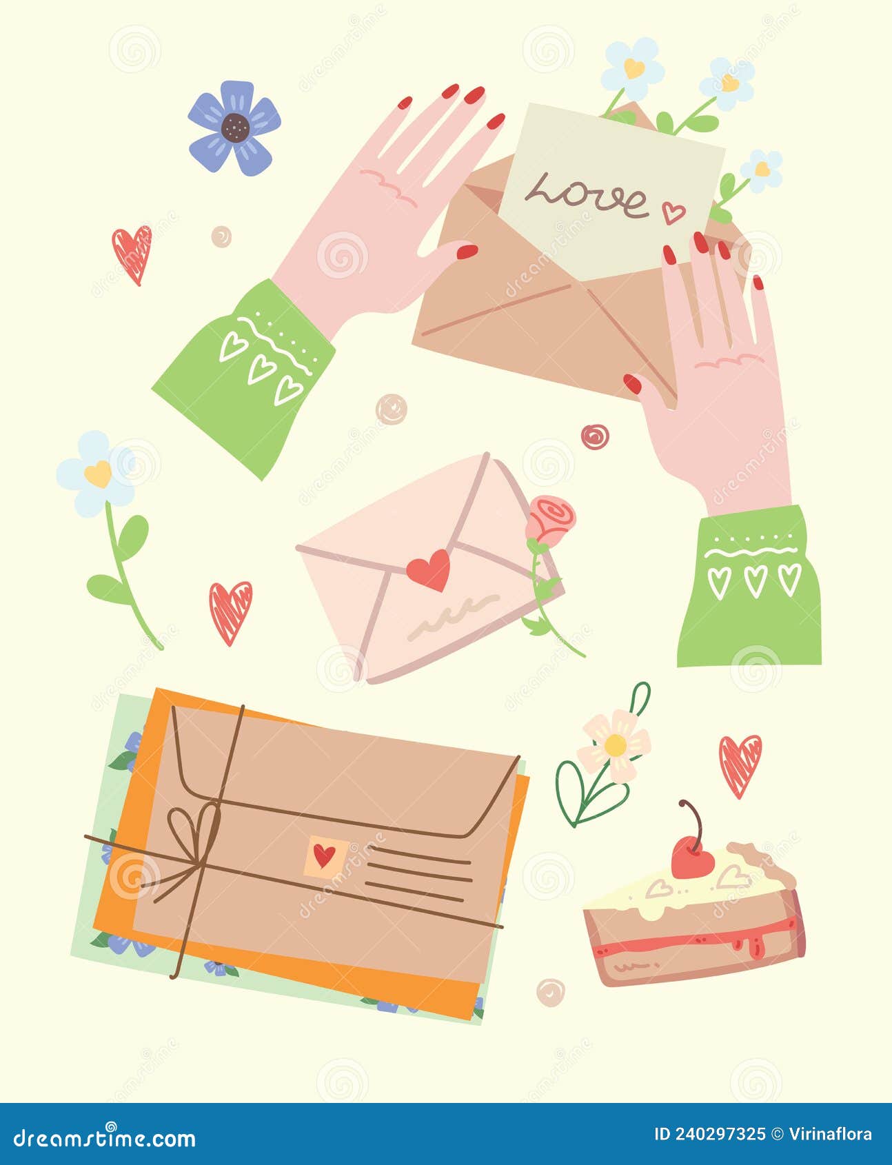 Vector Collection of Different Envelopes with Mail, Postmarks and ...