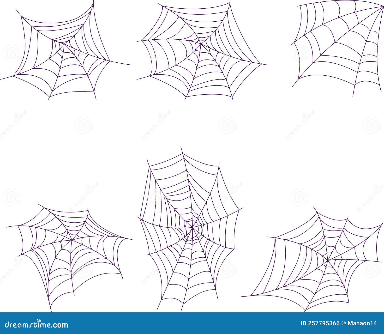 Set of lacy webs stock vector. Illustration of creepy - 257795366