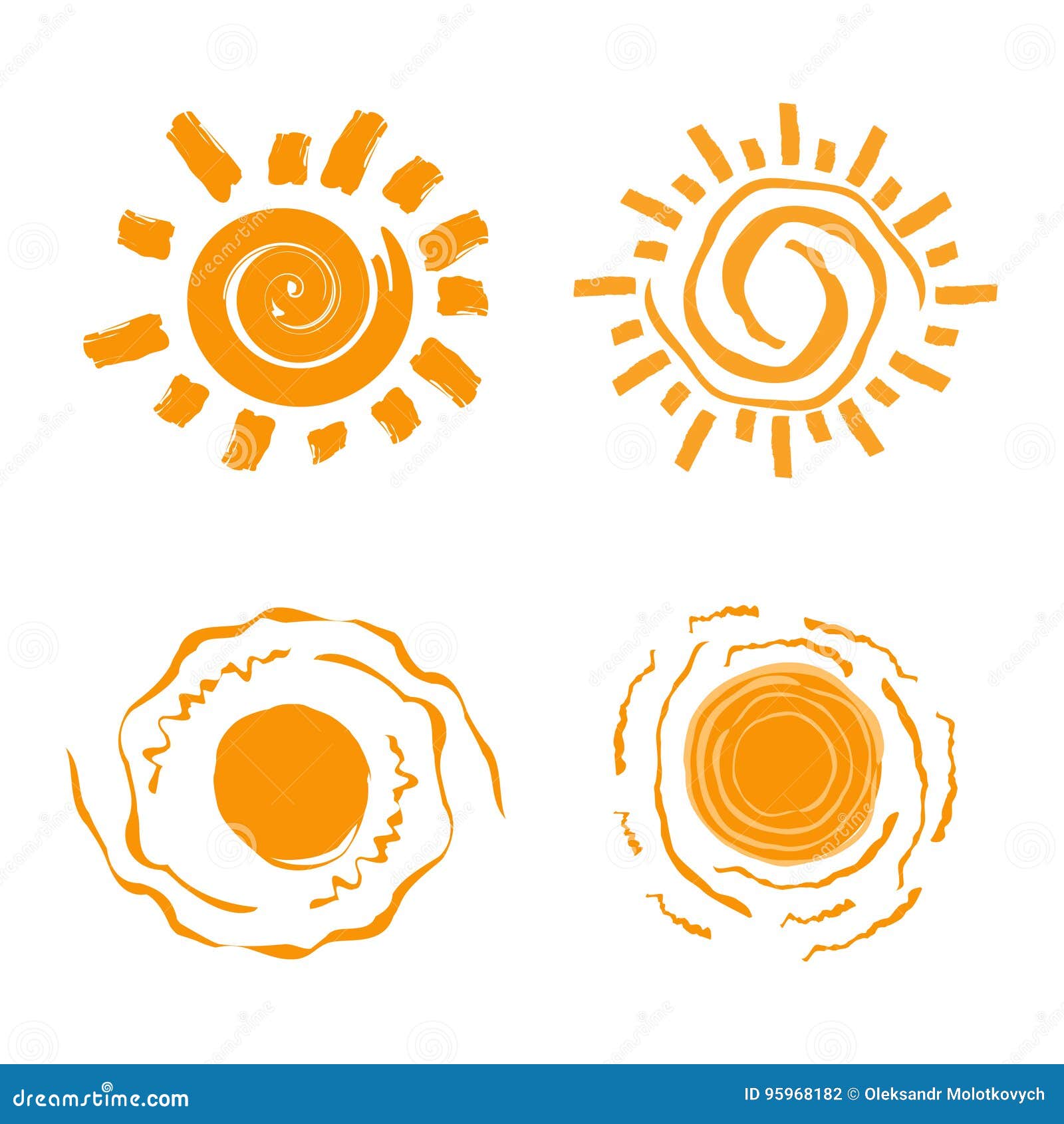 Vector Collection of Different Sun Icon. Sun Icon Set. Isolated on ...
