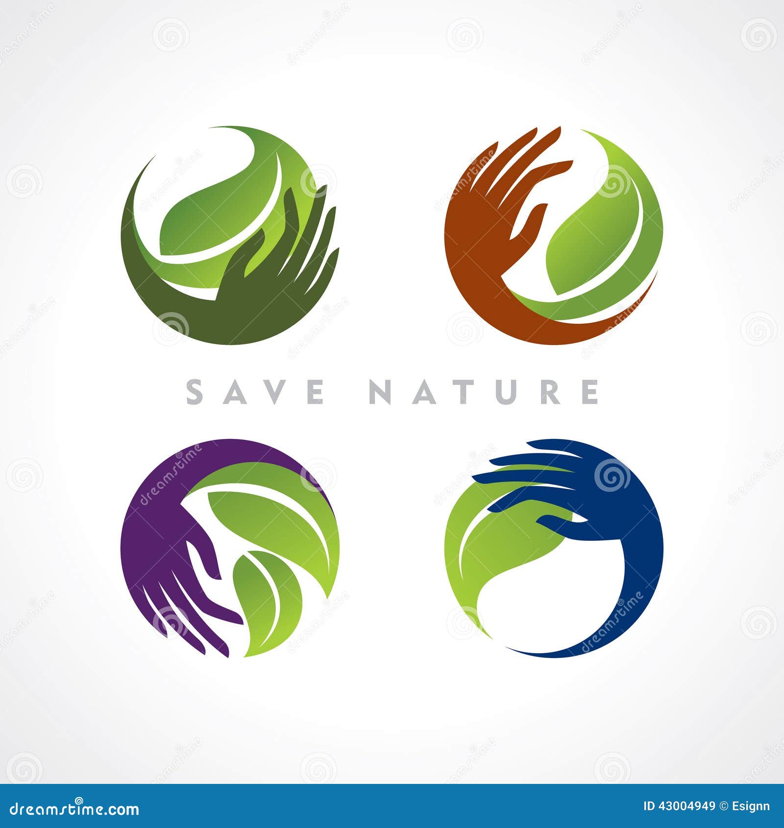 Vector Collection Ecological Symbols Stock Illustrations – 874 Vector ...