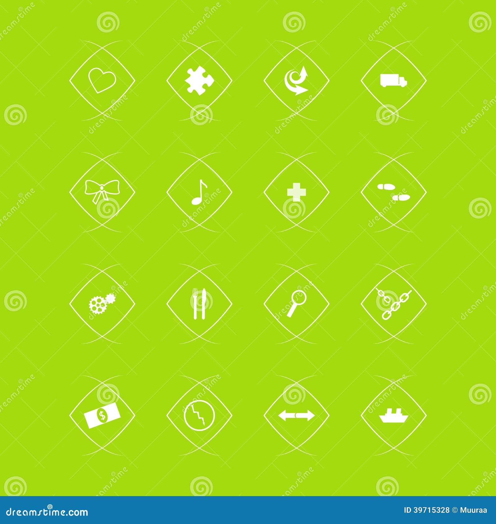 Vector Collection of Flat Icons Stock Vector - Illustration of elegant ...