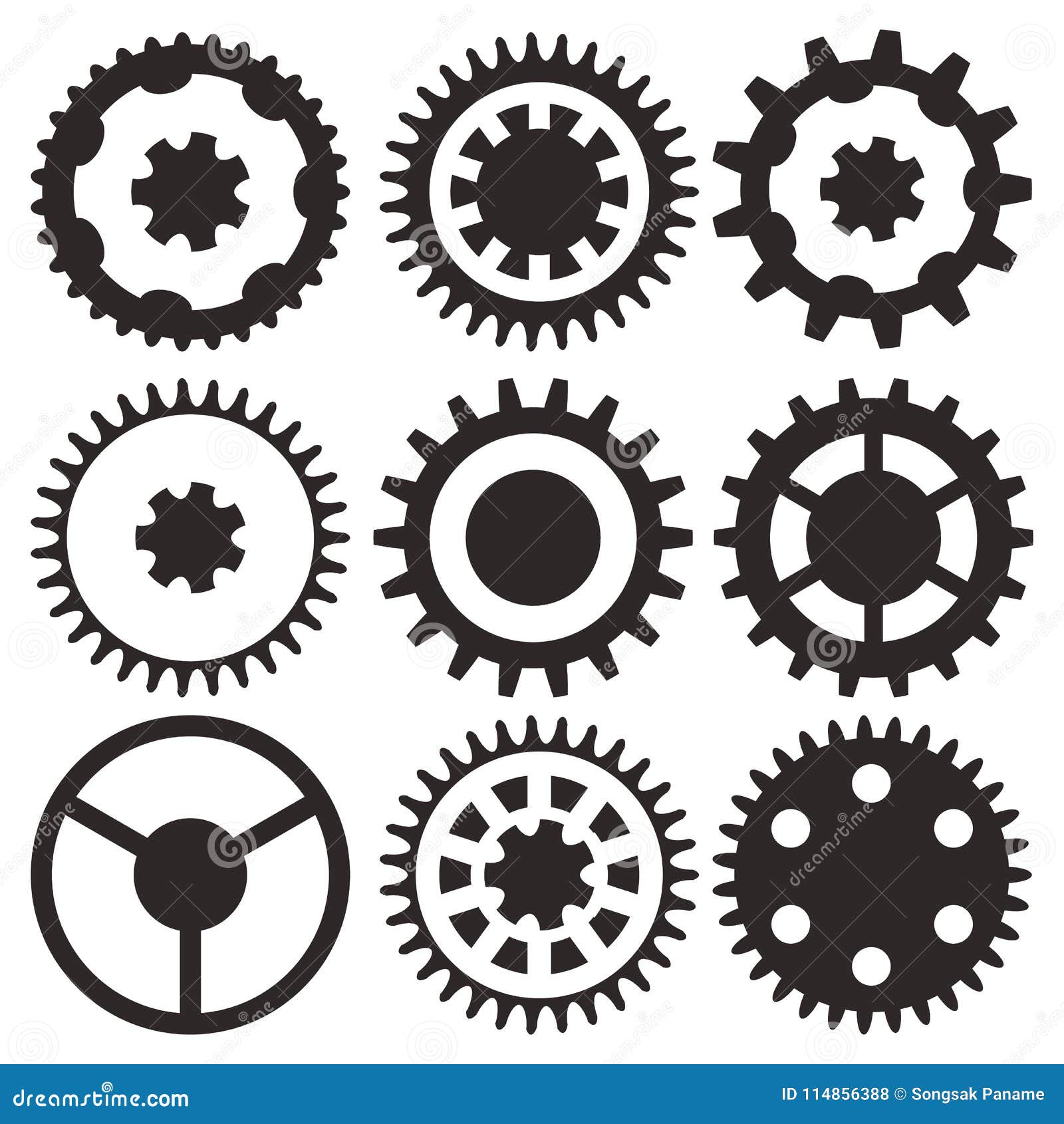 Vector Collection of Gear Wheels Stock Vector - Illustration of ...