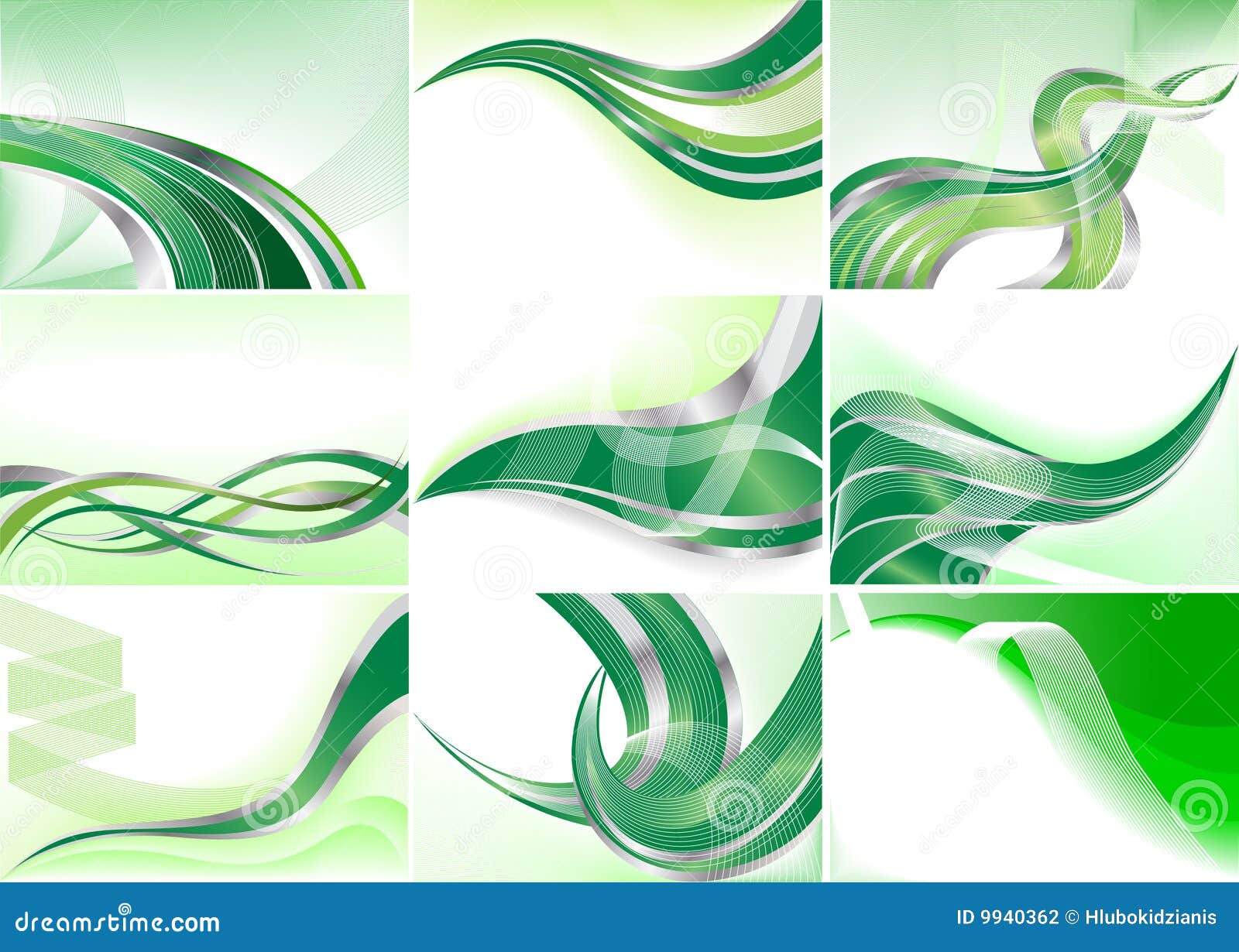 Vector Collection Green Background Stock Vector - Illustration of ...