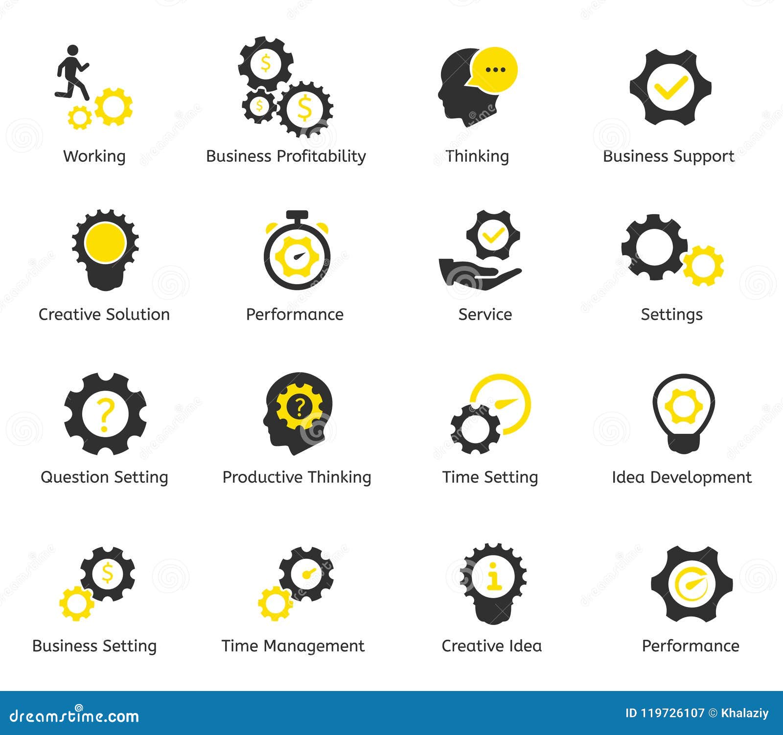 Time Management and Ceo Vector Icons Stock Vector - Illustration of ...