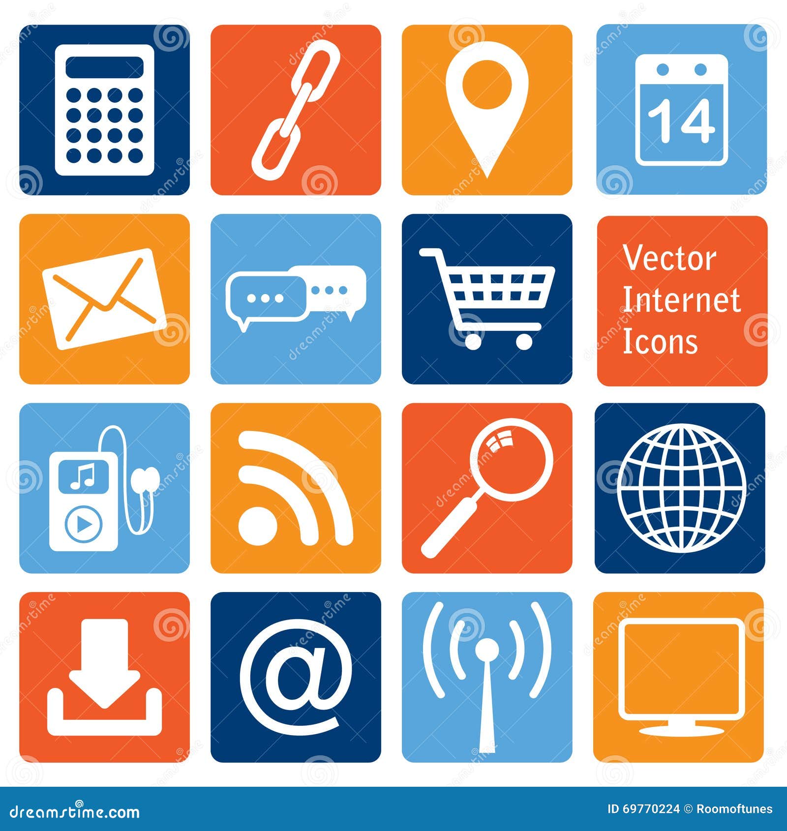 Vector Collection: Internet Icons Stock Vector - Illustration of button ...