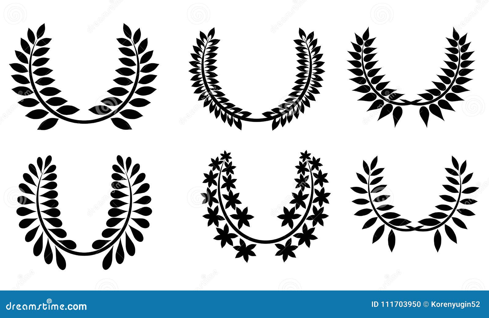 Vector Collection of Laurels, Floral Elements and Banners Stock Vector ...