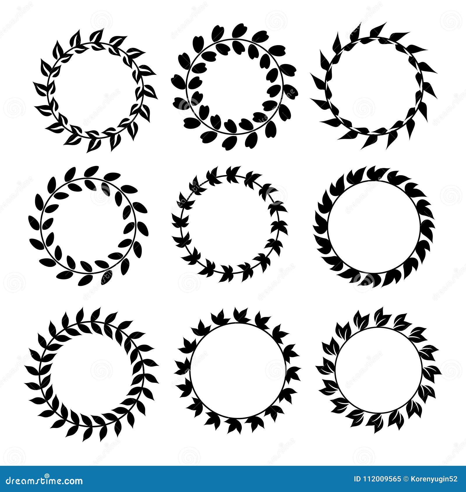 Vector Collection of Laurels, Floral Elements and Banners, Stock Stock ...