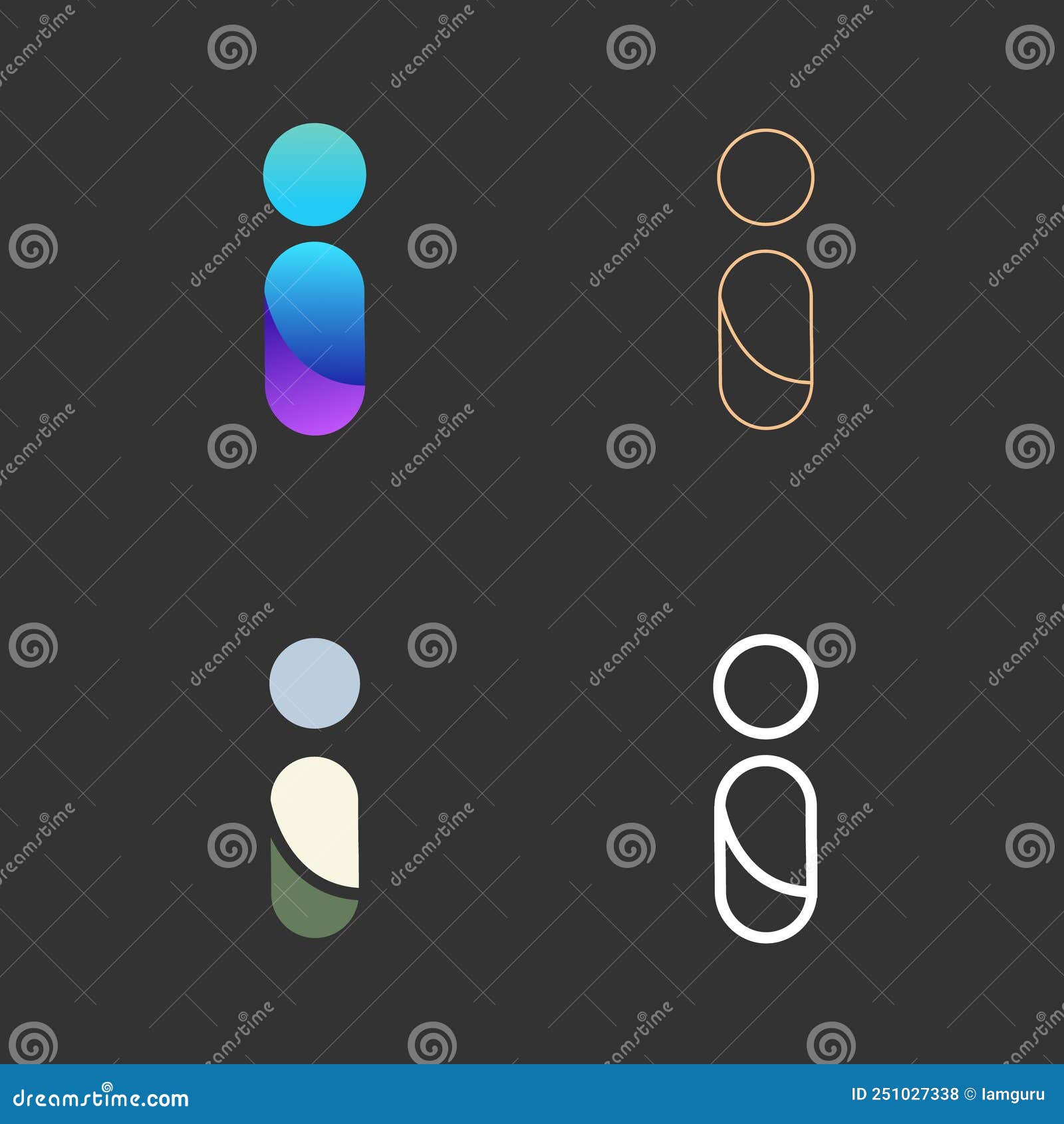 Vector Collection Of Logos From 4 Letter I. Application Icon Design ...