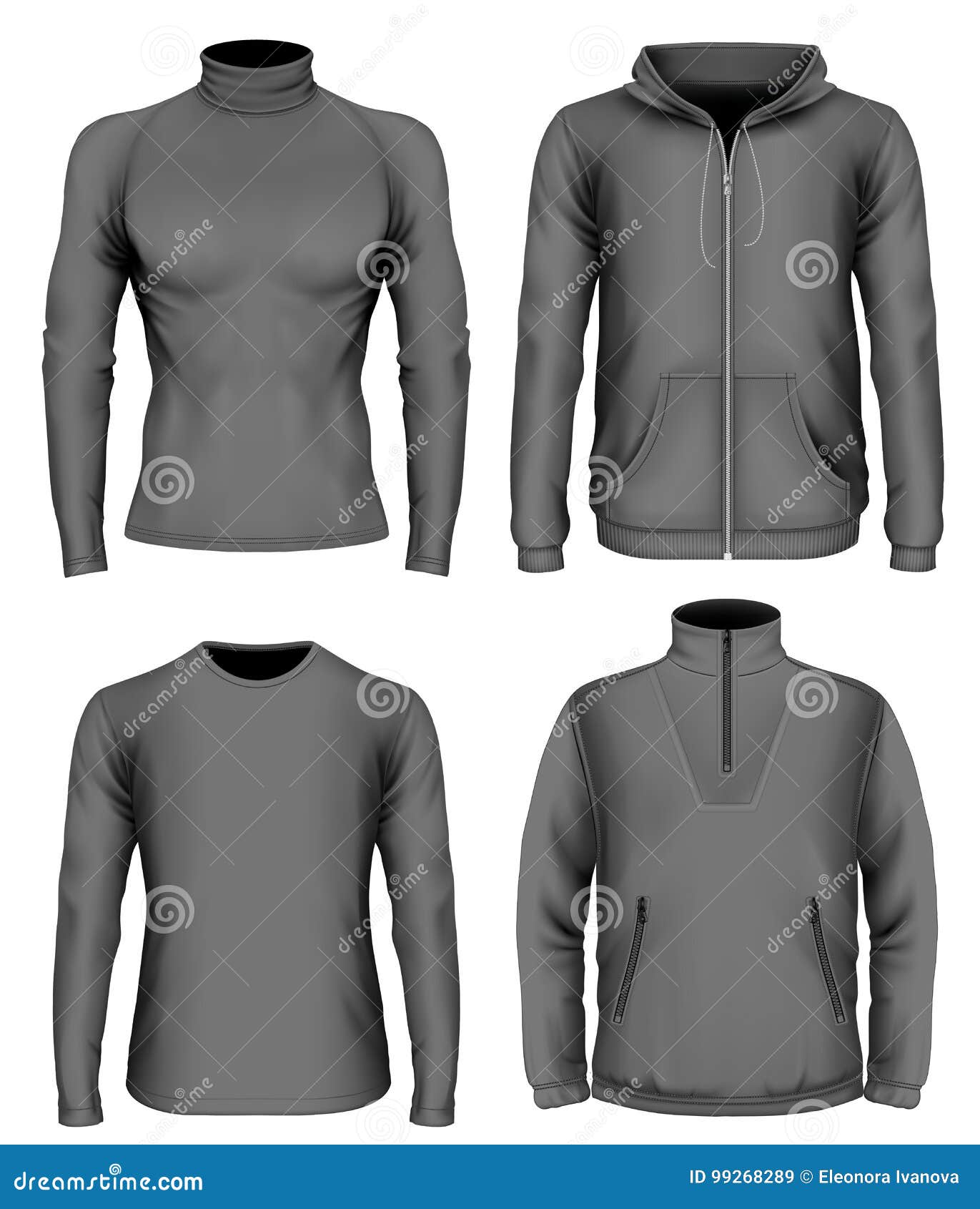 Vector Collection of Men Clothes. Stock Vector - Illustration of fleece ...