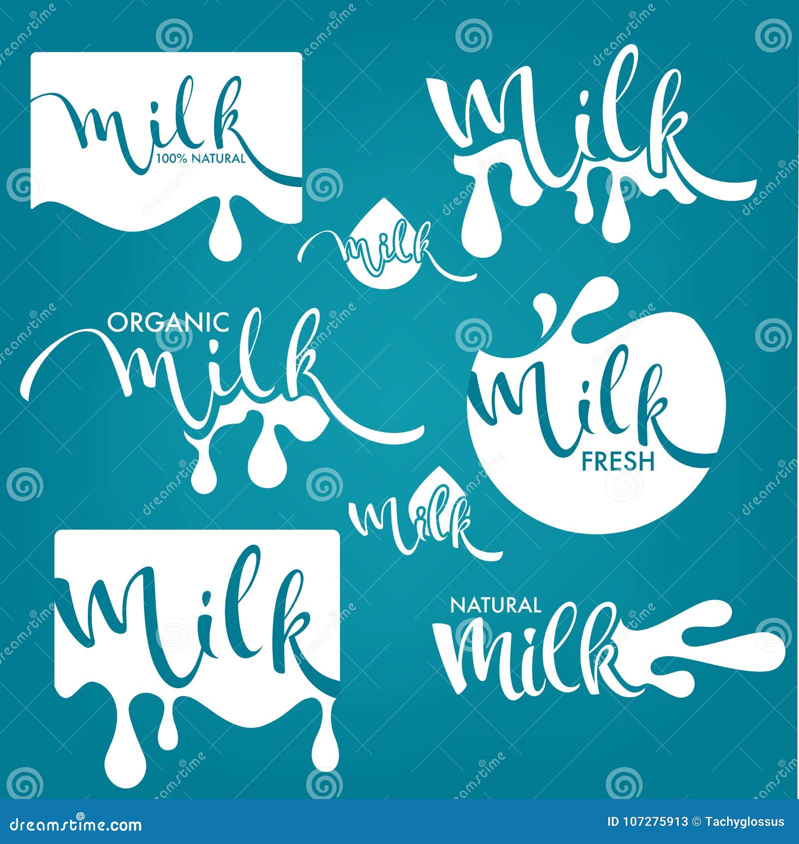 Vector Collection Of Milk And Dairy Product Logo, Label, Emblems ...