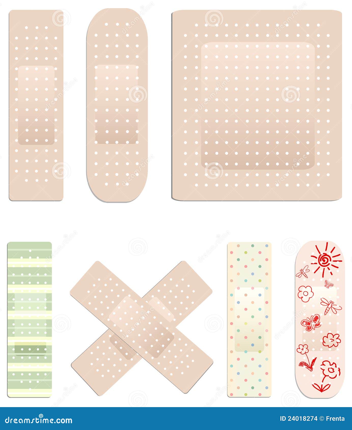 Vector Collection of Plasters Stock Vector - Illustration of medicine ...