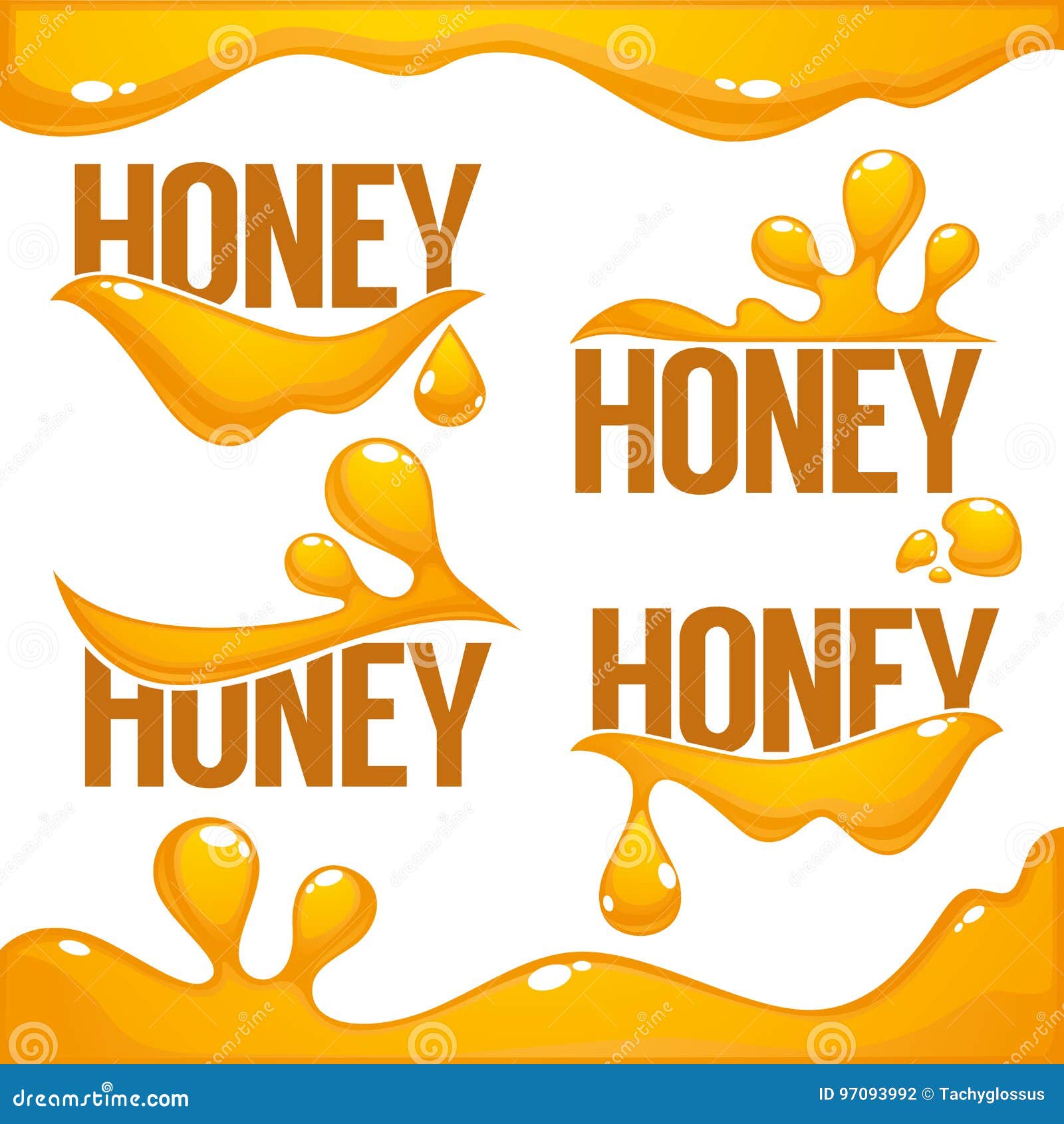 Vector Collection of Pure Honey Bright and Shine Logo, Stickers ...