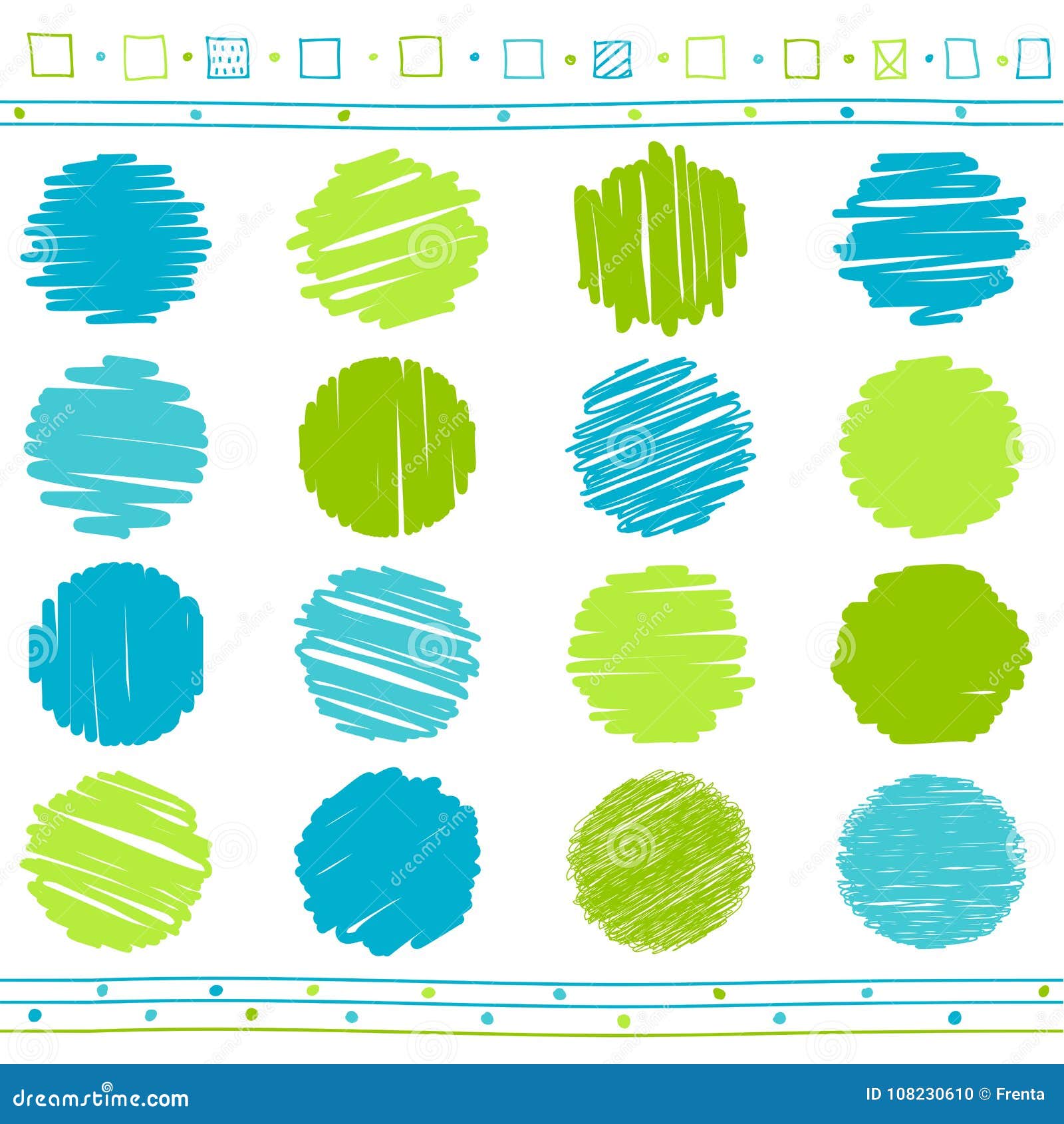 Vector Set of Scribble Elements Stock Vector - Illustration of doodle ...