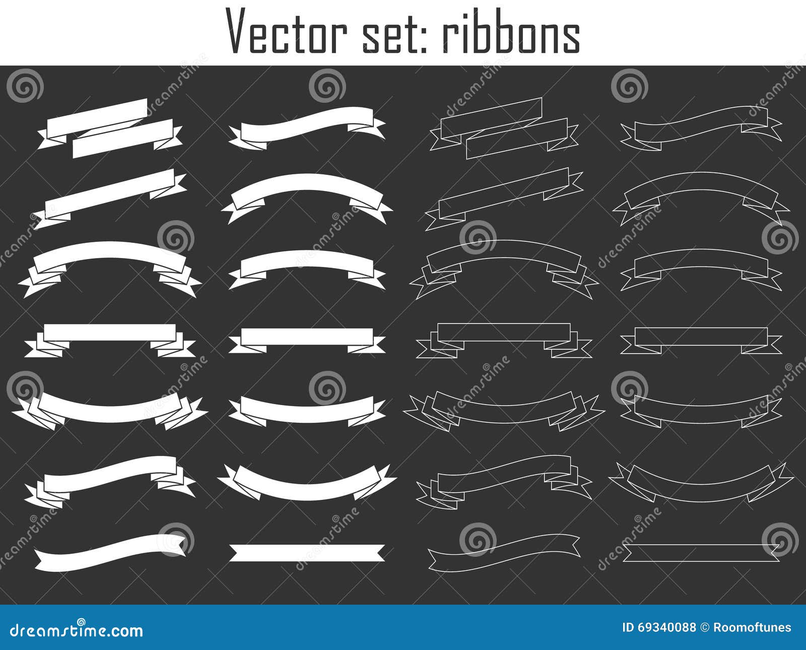 Vector Collection of Ribbons Stock Vector - Illustration of label, sale ...