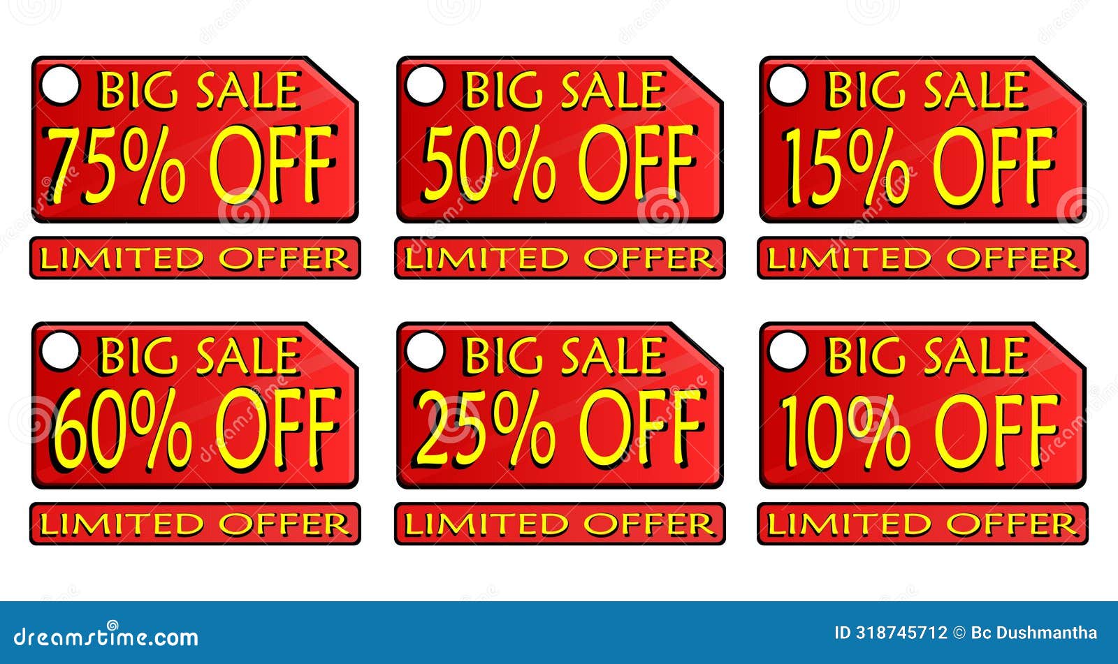 Vector Collection of Sale, Discount Labels Stock Vector - Illustration ...