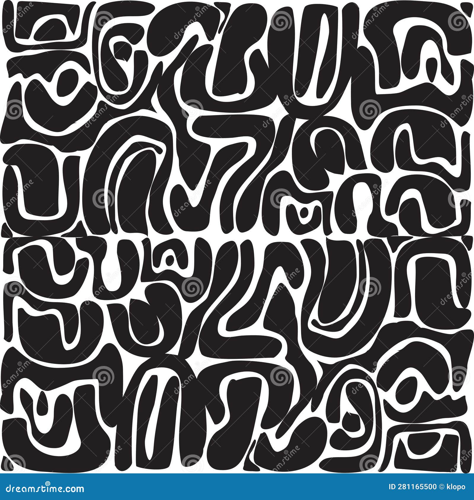 Vector Collection of Seamless Organic Patterns in Monochrome Colors ...