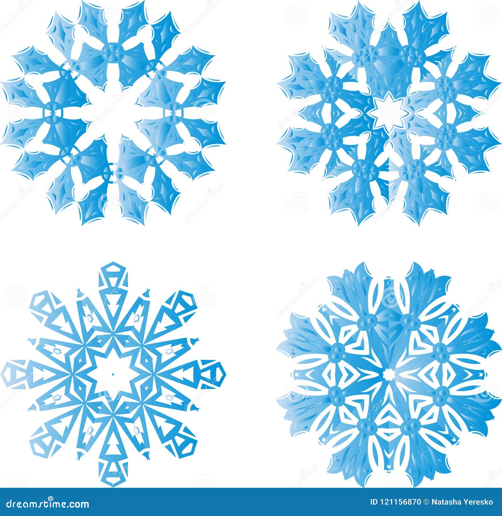 Vector Collection of Snowflakes in the Sky Stock Vector - Illustration ...