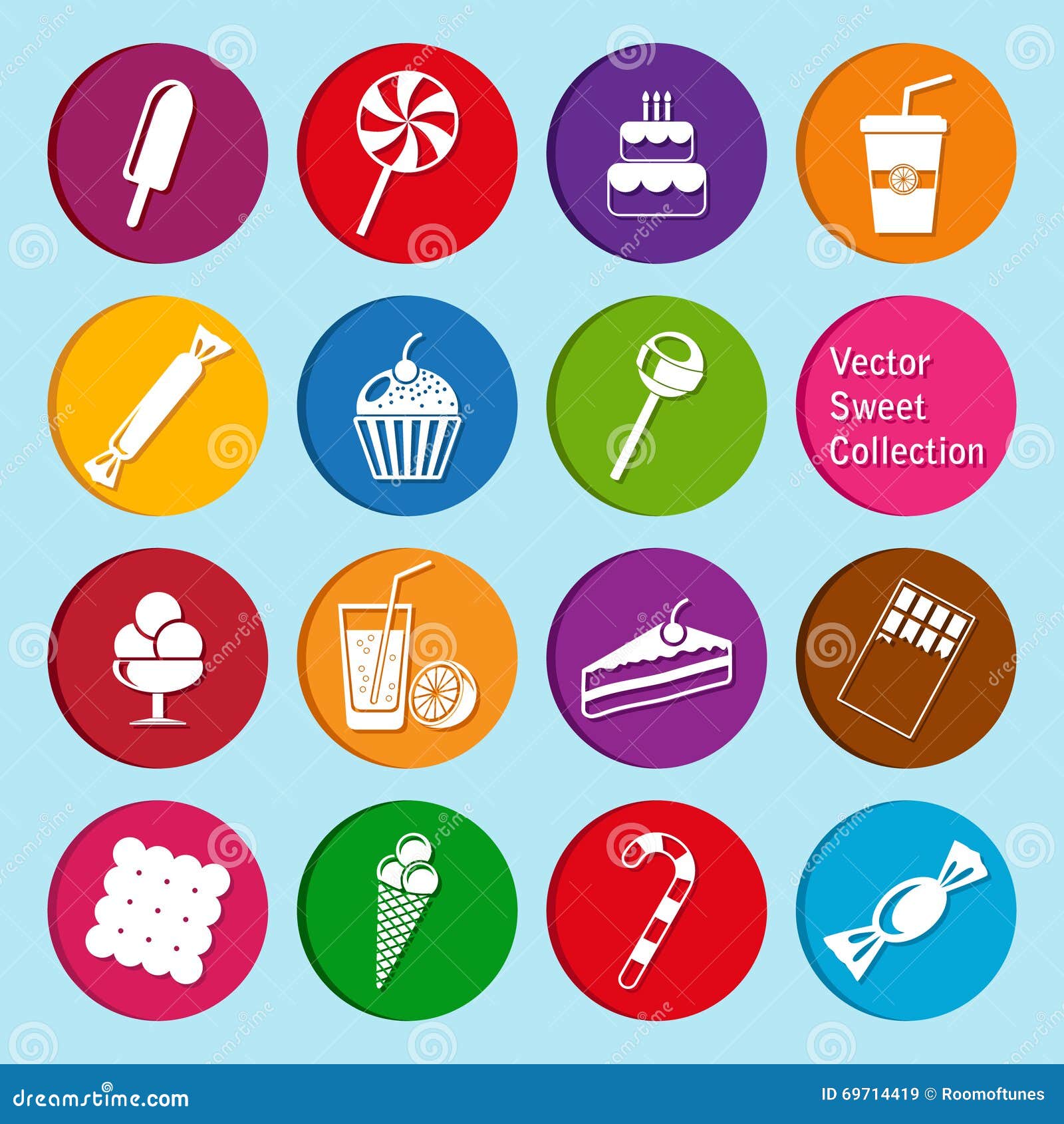 Vector Collection: Sweets Icons Stock Vector - Illustration of icons ...