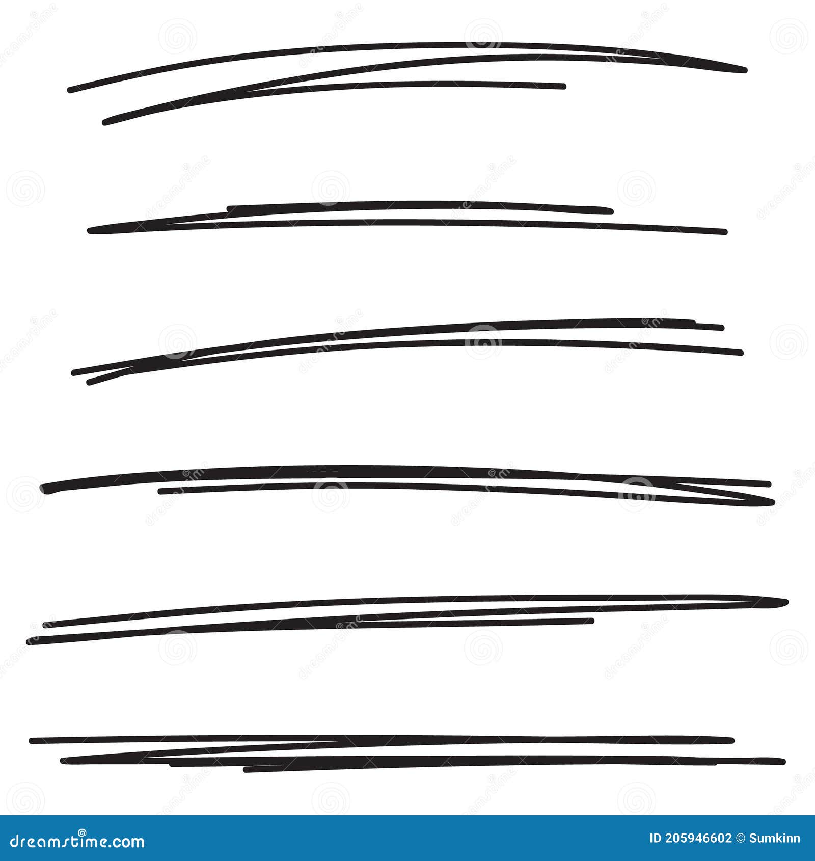 Vector Collection of Underline Stock Vector - Illustration of emphasis ...