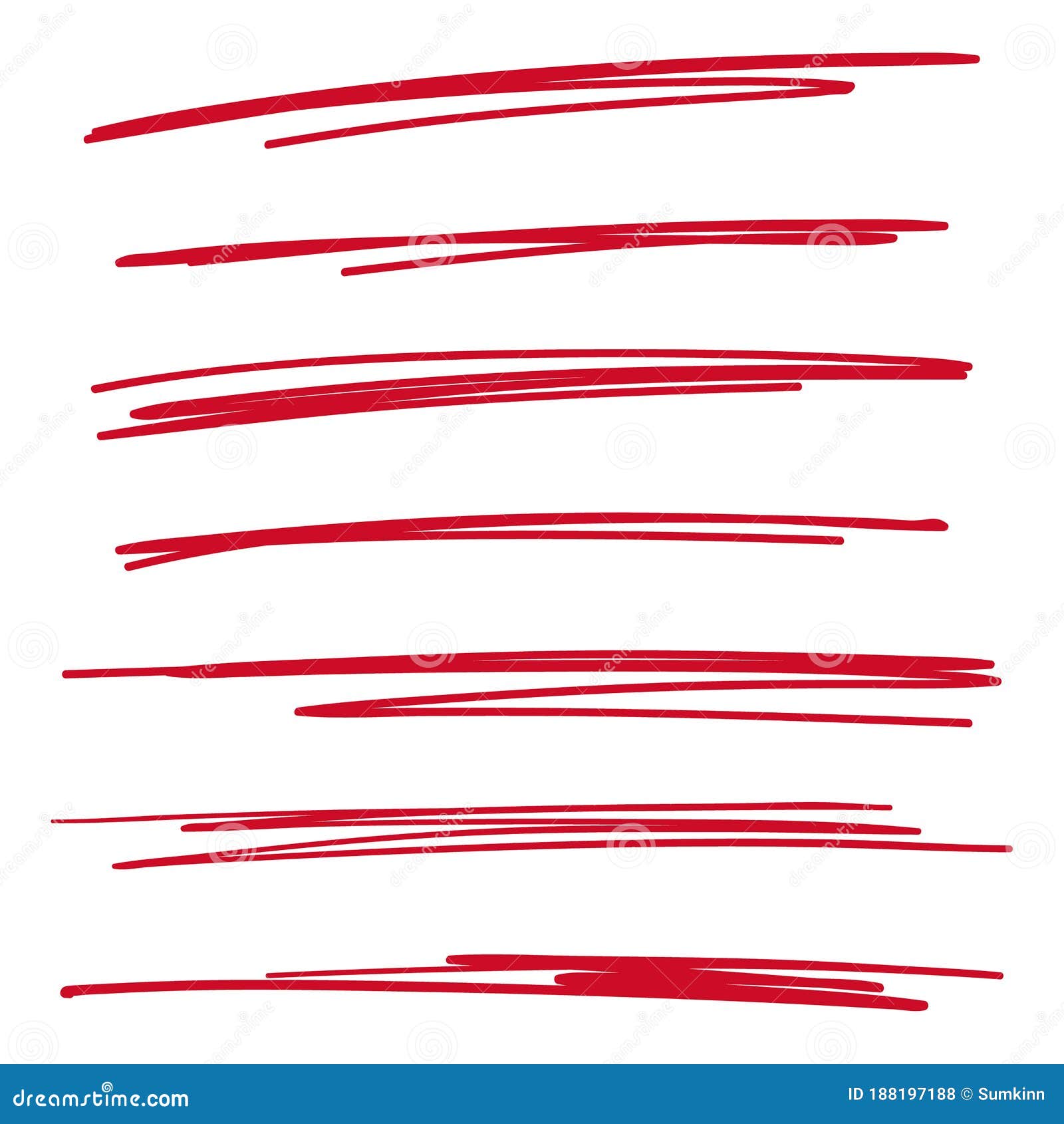 Vector Collection of Underline Stock Vector - Illustration of drawn ...