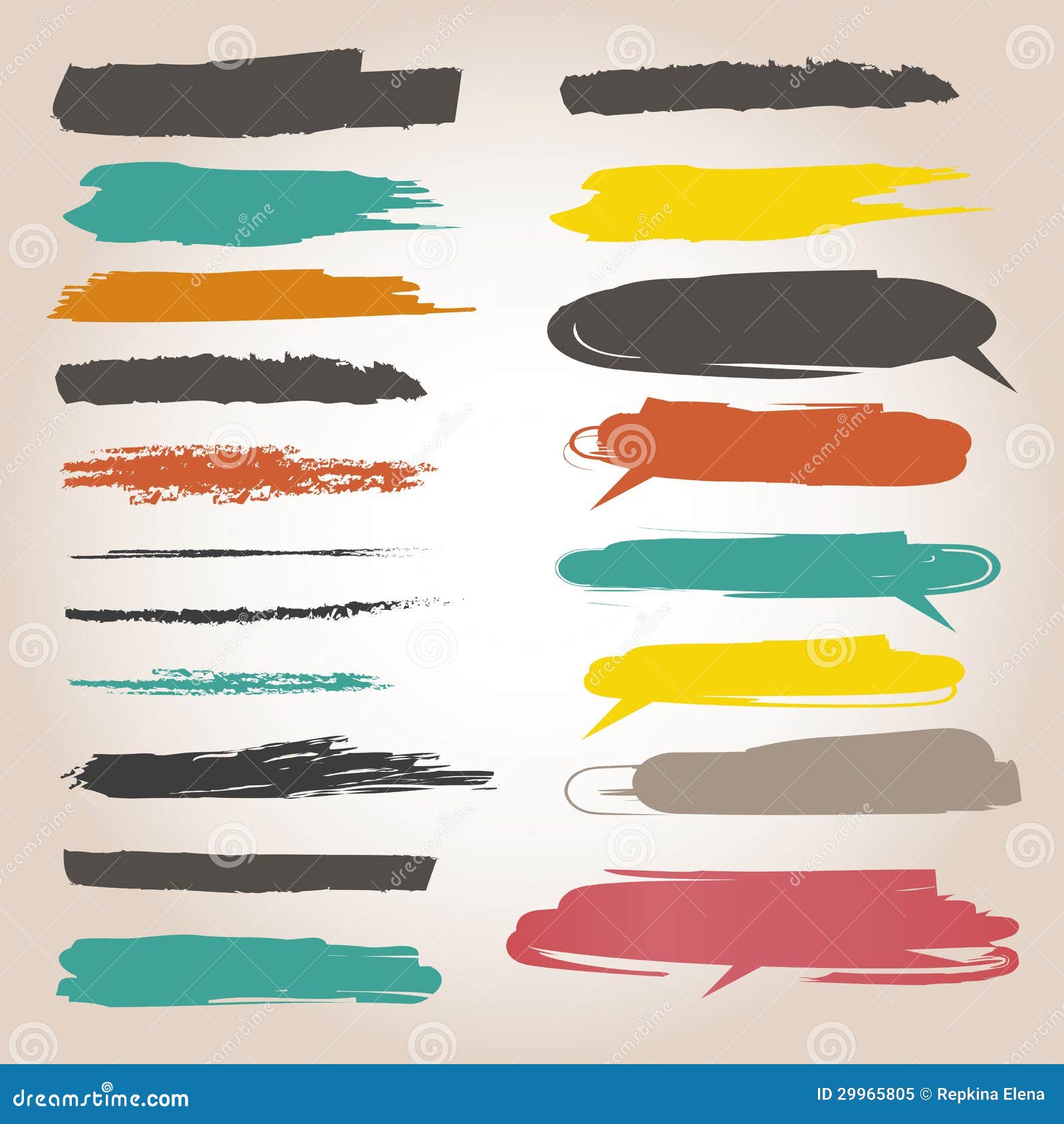 Underlining marks stock vector. Illustration of painting - 29965805