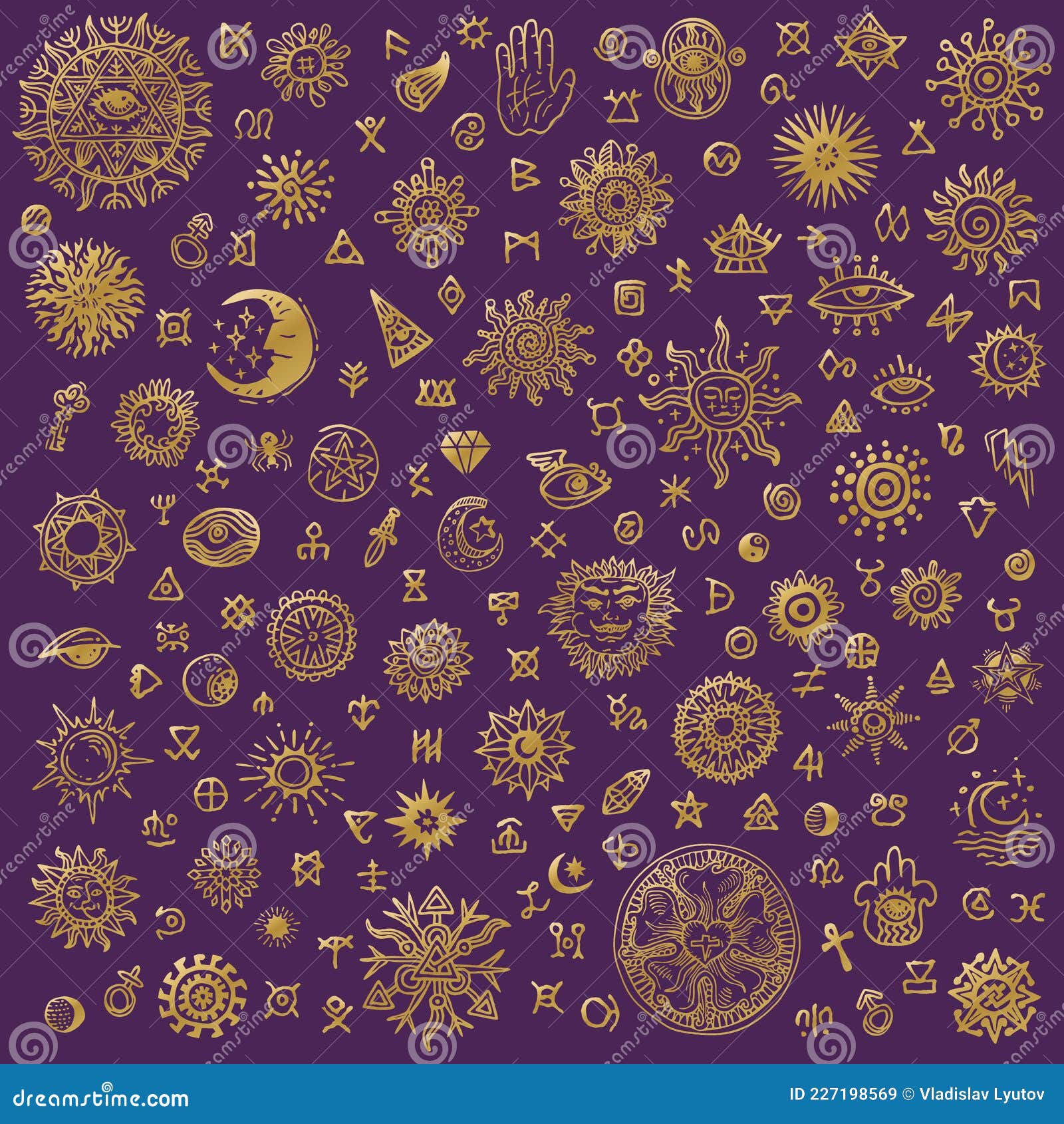 Vector Collection of Various Occult Symbols. Stock Vector ...