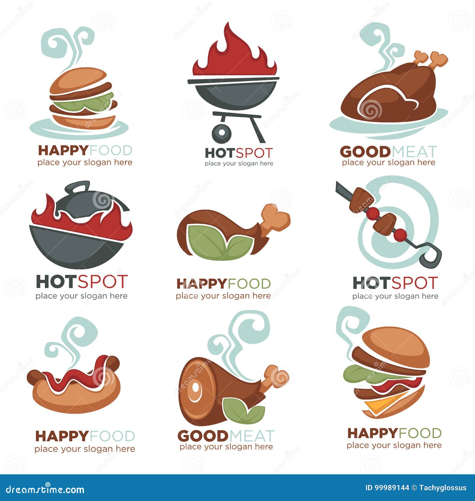 Fresh Meat Bbq Beef Chicken Turkey Menu Stock Vector Illustration Of Beef Meal 99989144