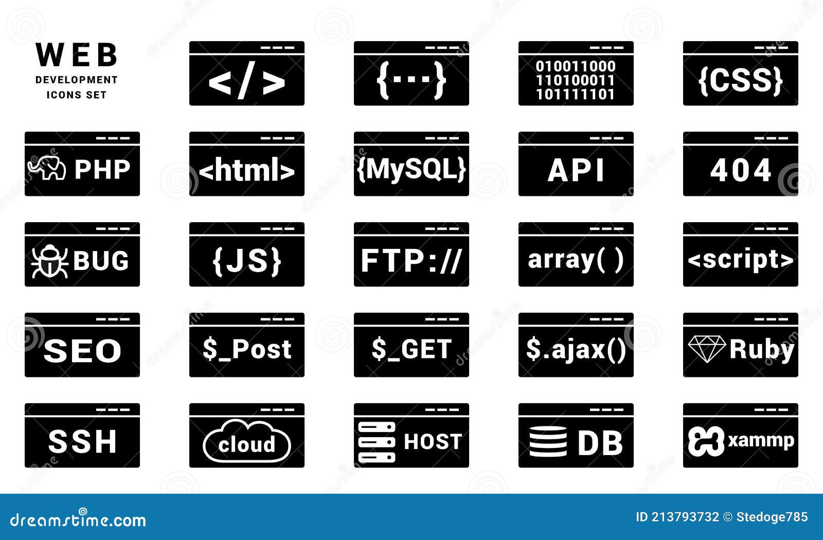 Vector Collection of Web Development Icons Set Stock Vector ... Vector Collection of Web Development Icons Set Stock Vector ...