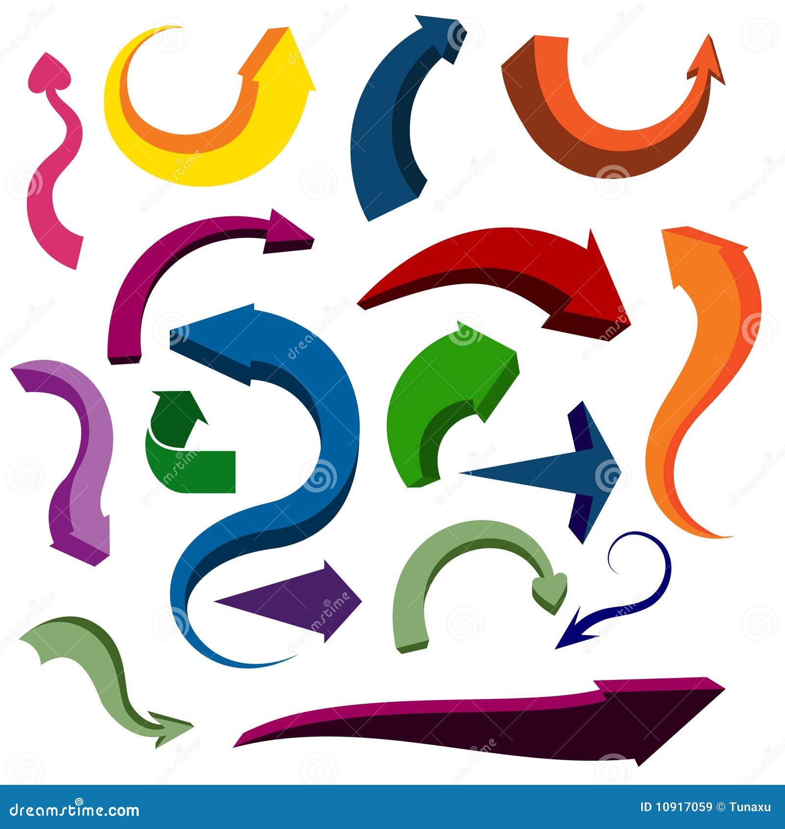 Vector color arrow set stock vector. Illustration of system - 10917059